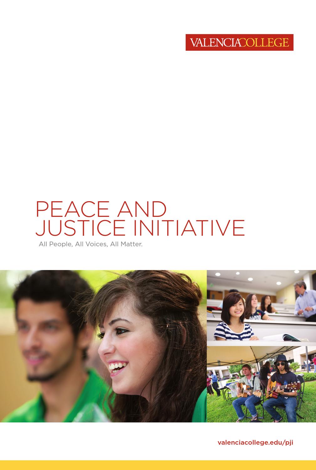 Peace and Justice Initiative Brochure by Valencia College - Issuu