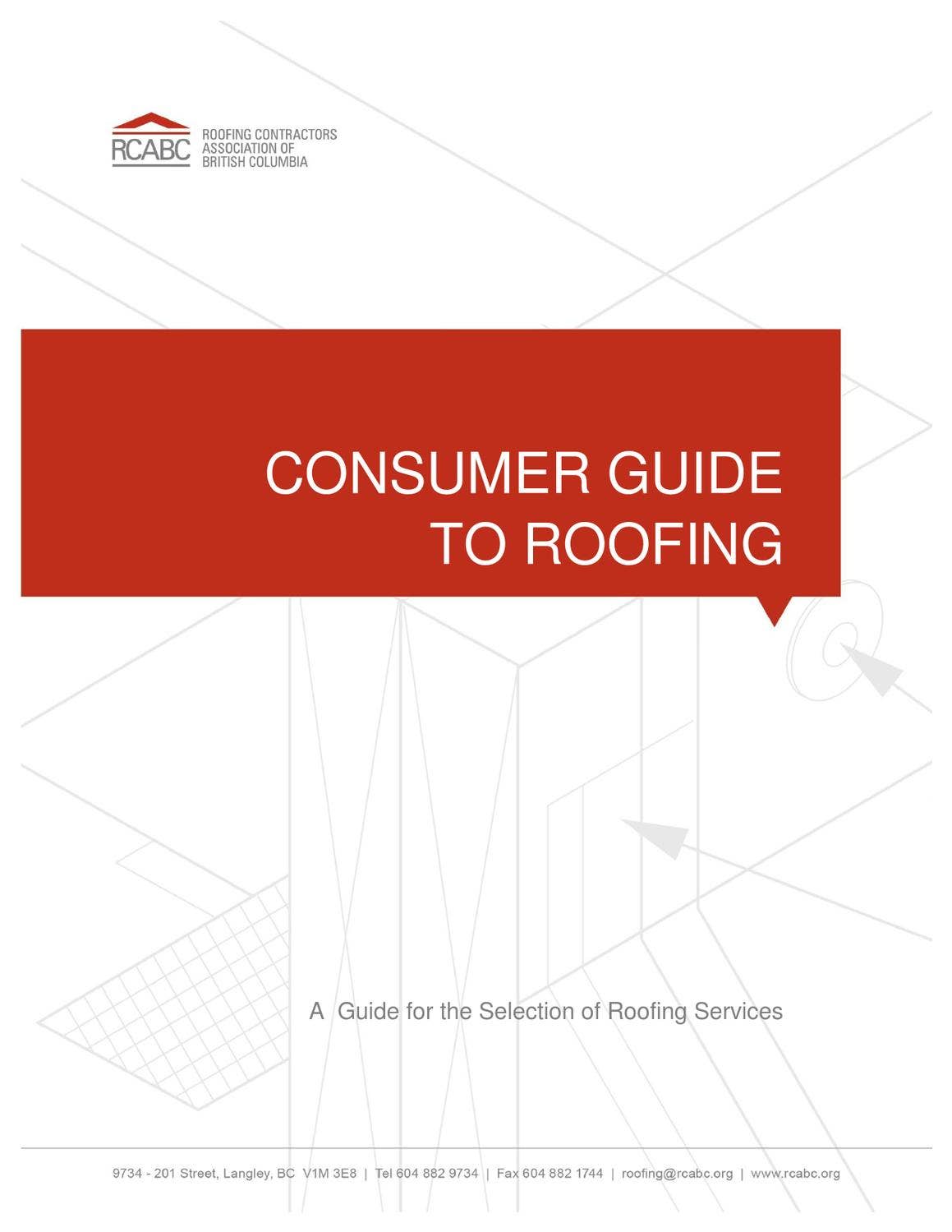 Consumer Guide to Roofing by RCABC - Issuu
