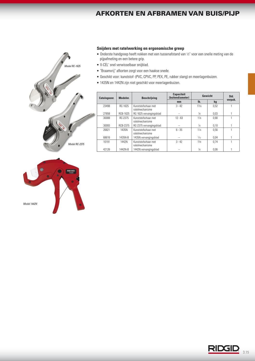 RIDGID Ridge Tool Gereedschappen by ERIKS Nederland - Issuu
