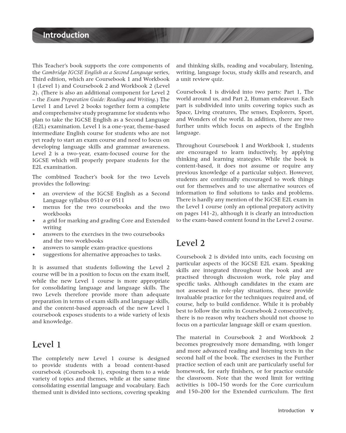 Cambridge IGCSE English As A Second Language Teacher s Book third
