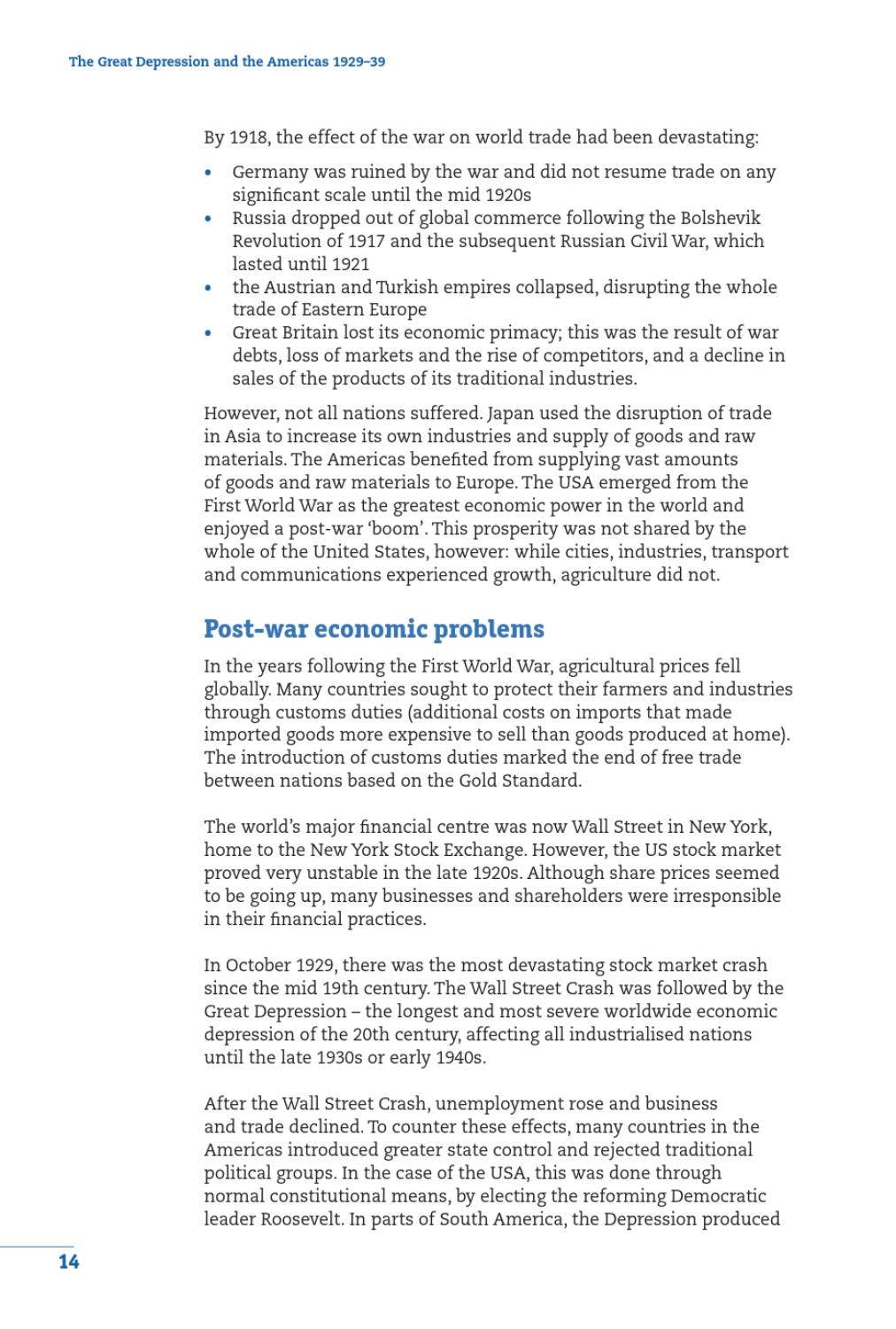 History for the IB Diploma: The Great Depression and the Americas 1929 ...
