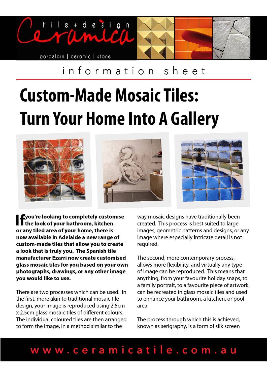 Ceramica Tile + Design - Custom-Made Mosaic Tiles: Turn Your Home Into ...