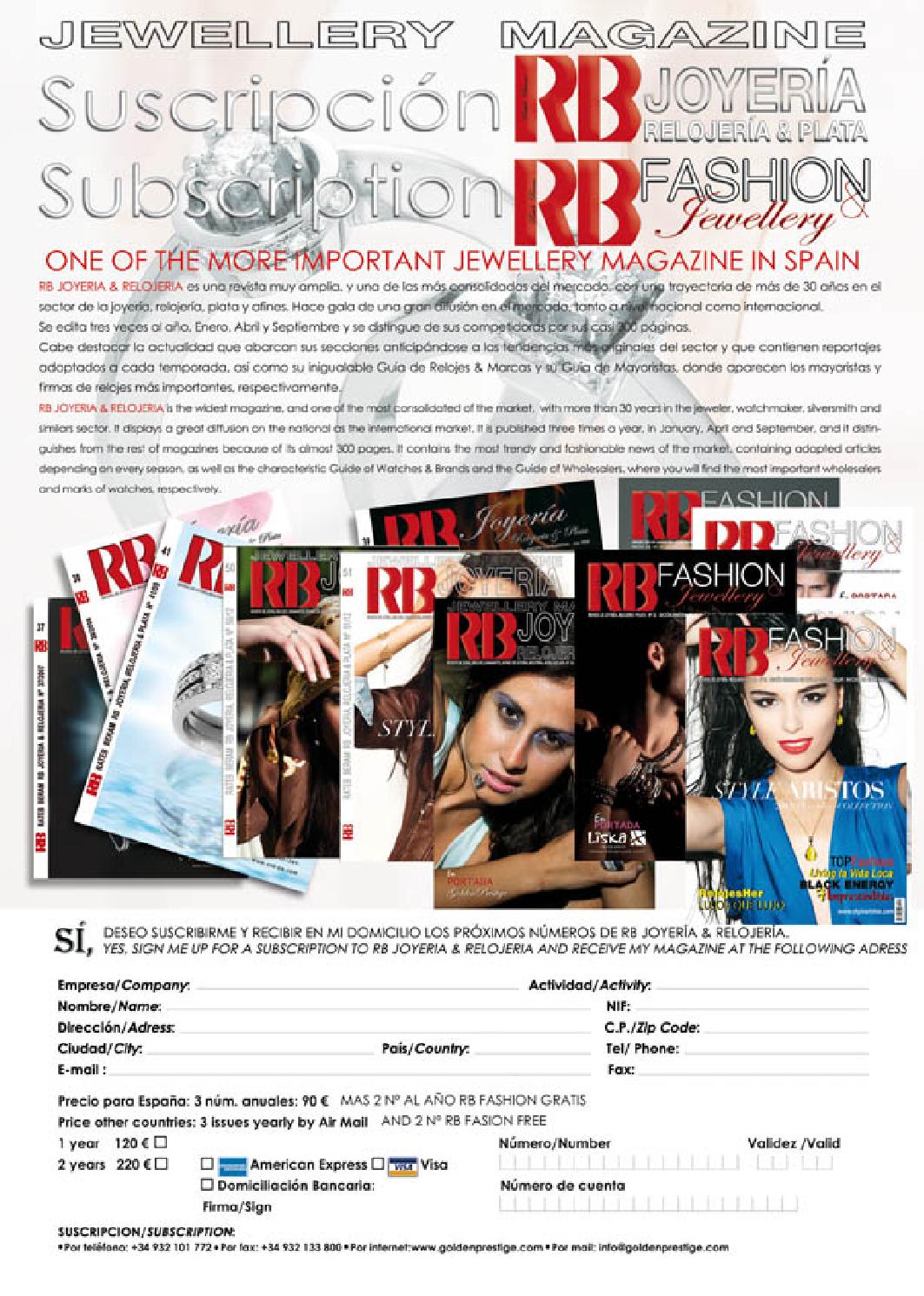 SUSCRIPCION SUBSCRIPTION by REVISTA DE JOYA - Issuu