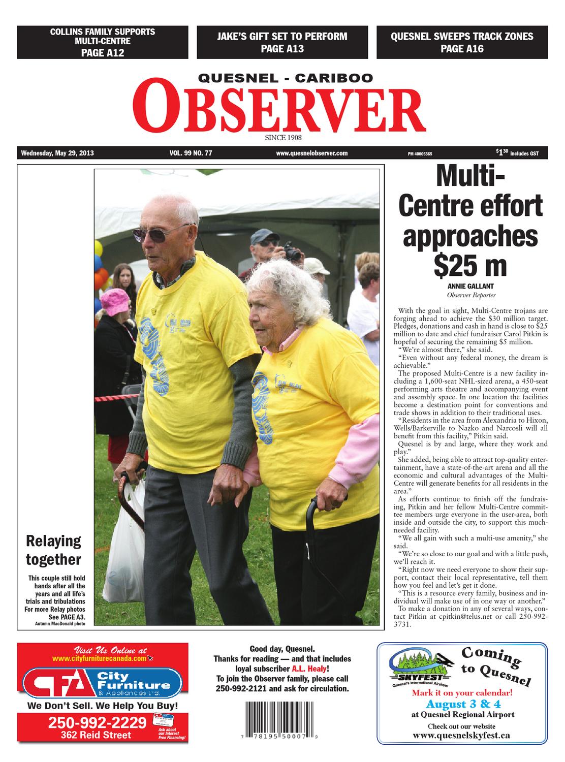 Quesnel Cariboo Observer, May 29, 2013 by Black Press Media Group - Issuu