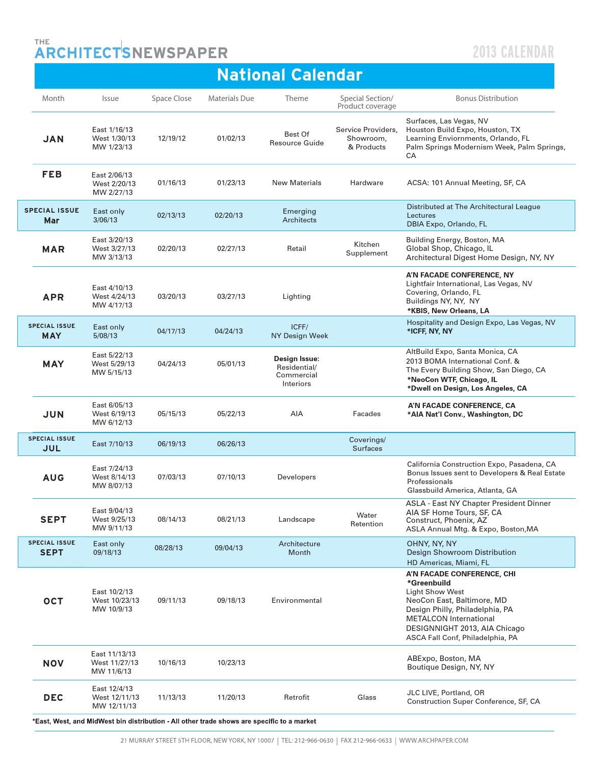 AN_National_Calendar by The Architect's Newspaper - Issuu
