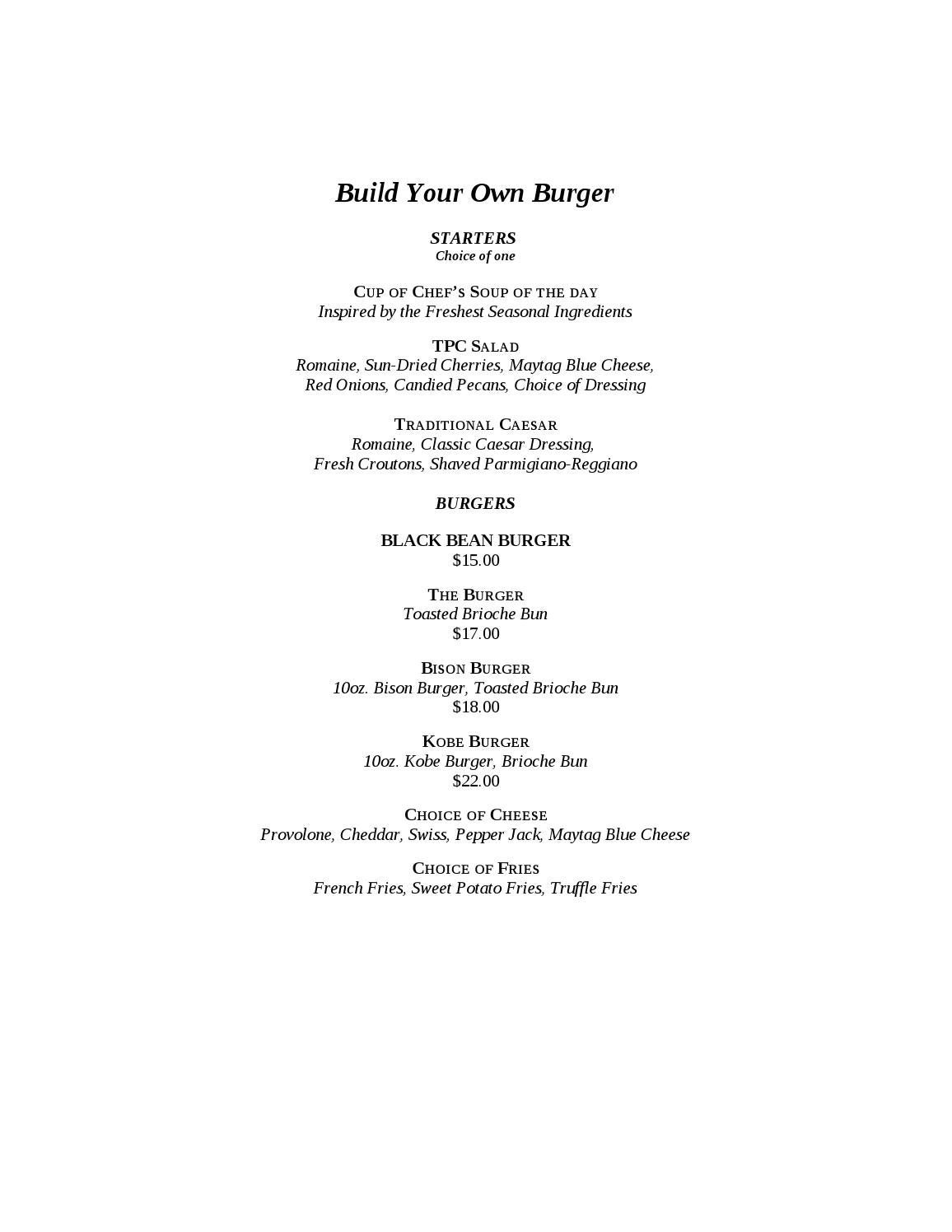 Build Your Own Burger Menu by TPCNetwork - Issuu