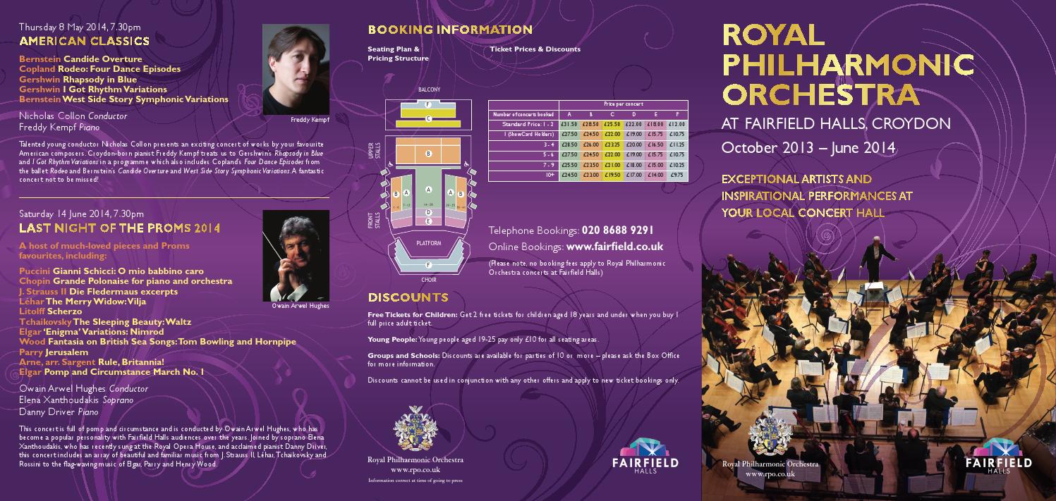 Royal Philharmonic Orchestra Fairfield Halls 2013-14 brochure by Royal ...