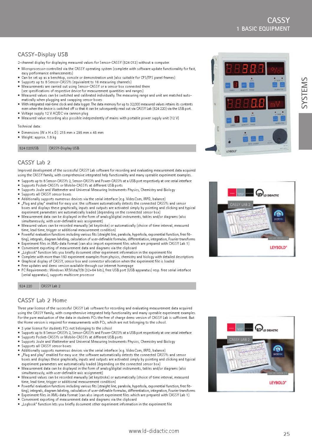 CASSY system by LD Didactic GmbH - Issuu