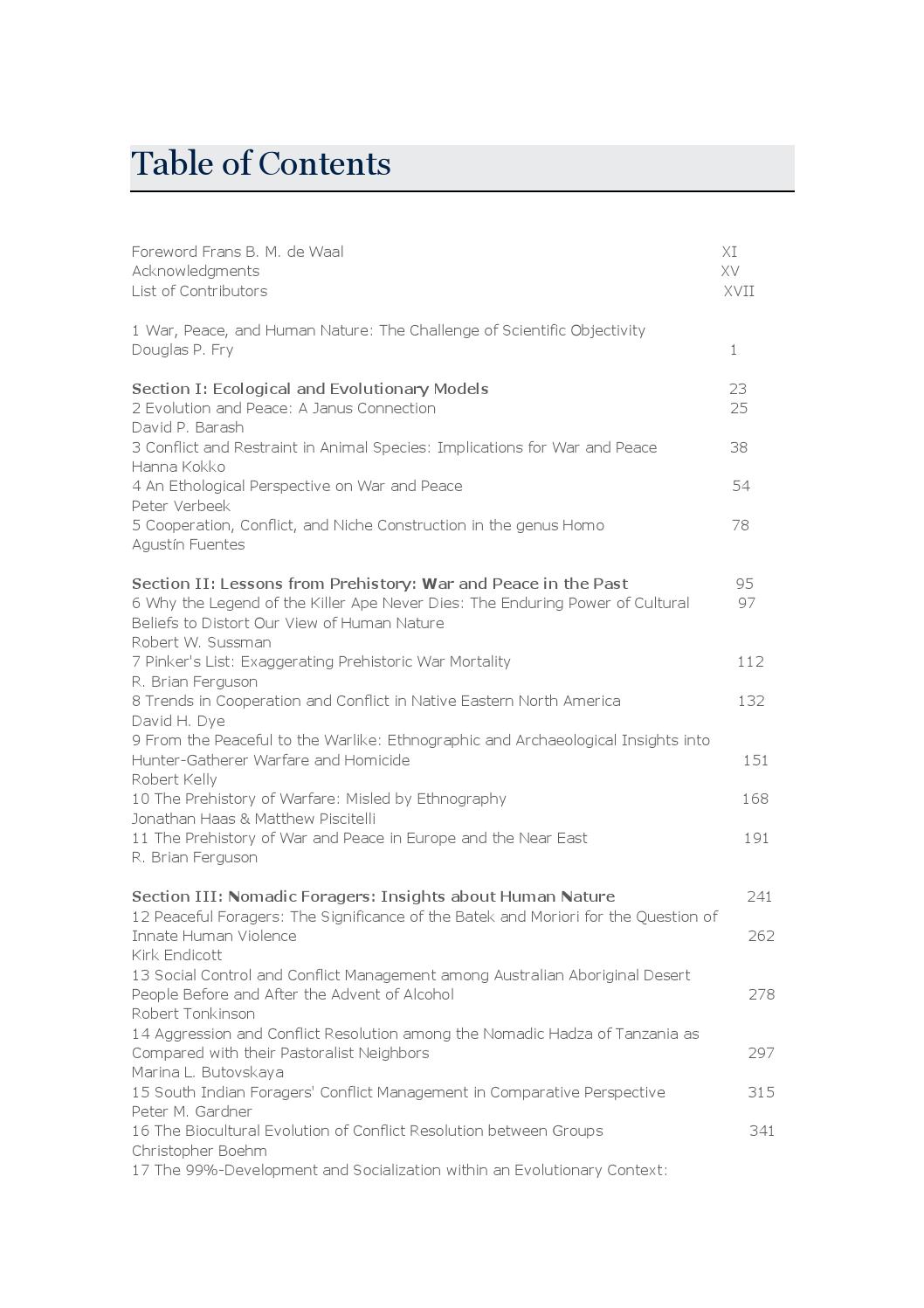 Table of contents war, peace, index by Marcial Tenreiro - Issuu