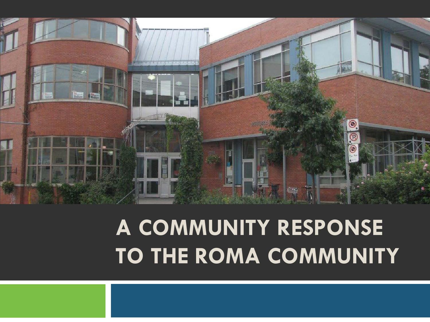 A1 A Community Response to the Roma Community by Alliance for Healthier ...