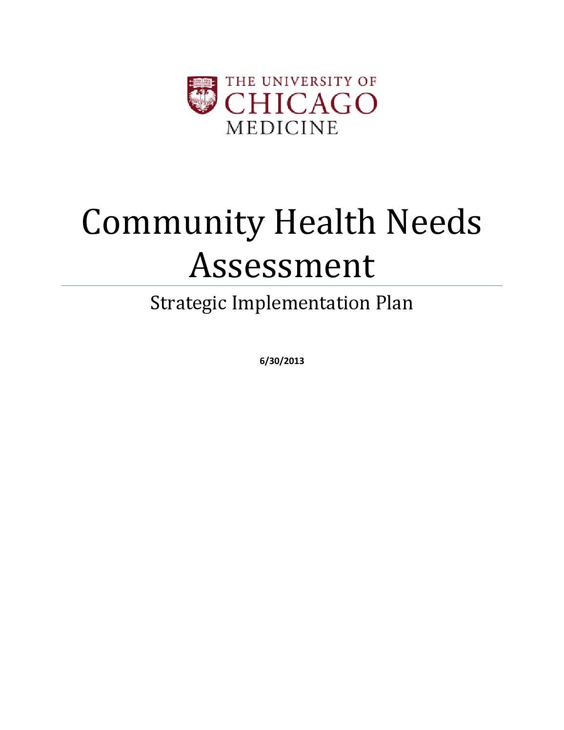 Community Health Needs Assessment: Strategic Implementation Plan ...