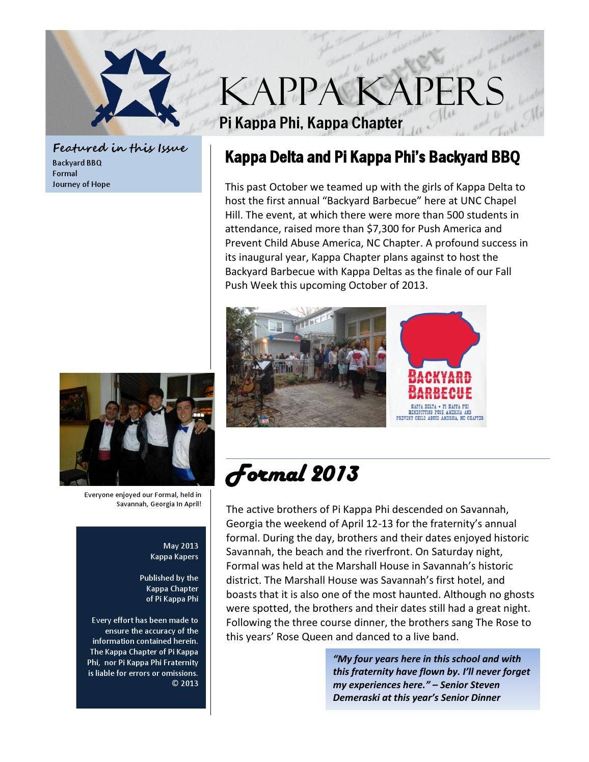 Kappa Kapers - Spring 2013 by Pi Kappa Phi - Issuu