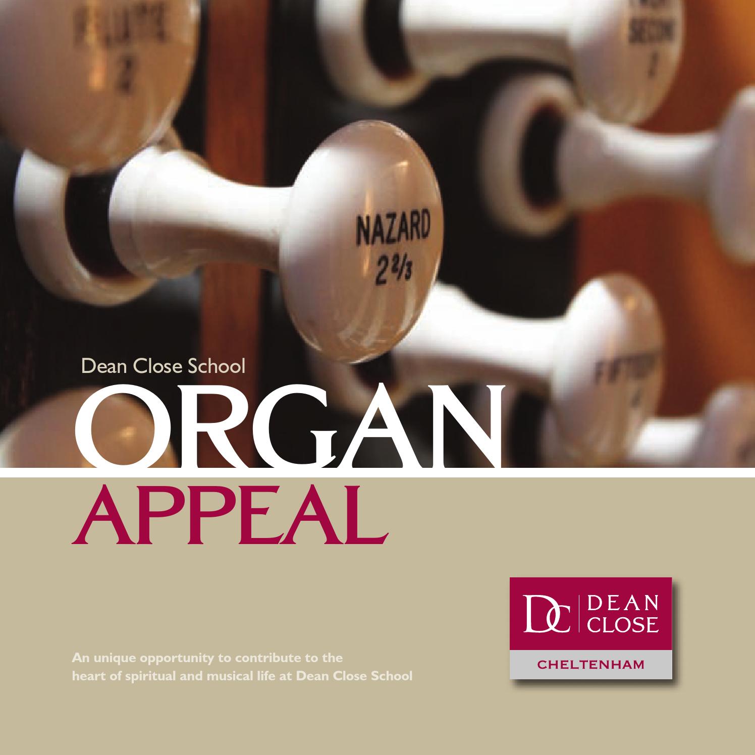 Organ Appeal Brochure by Dean Close School - Issuu