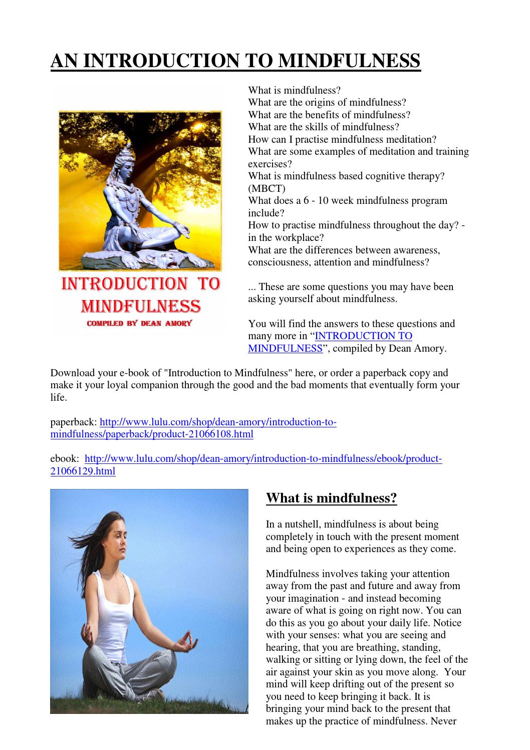 An introduction to mindfulness dean amory by Jaime Lavid - Issuu