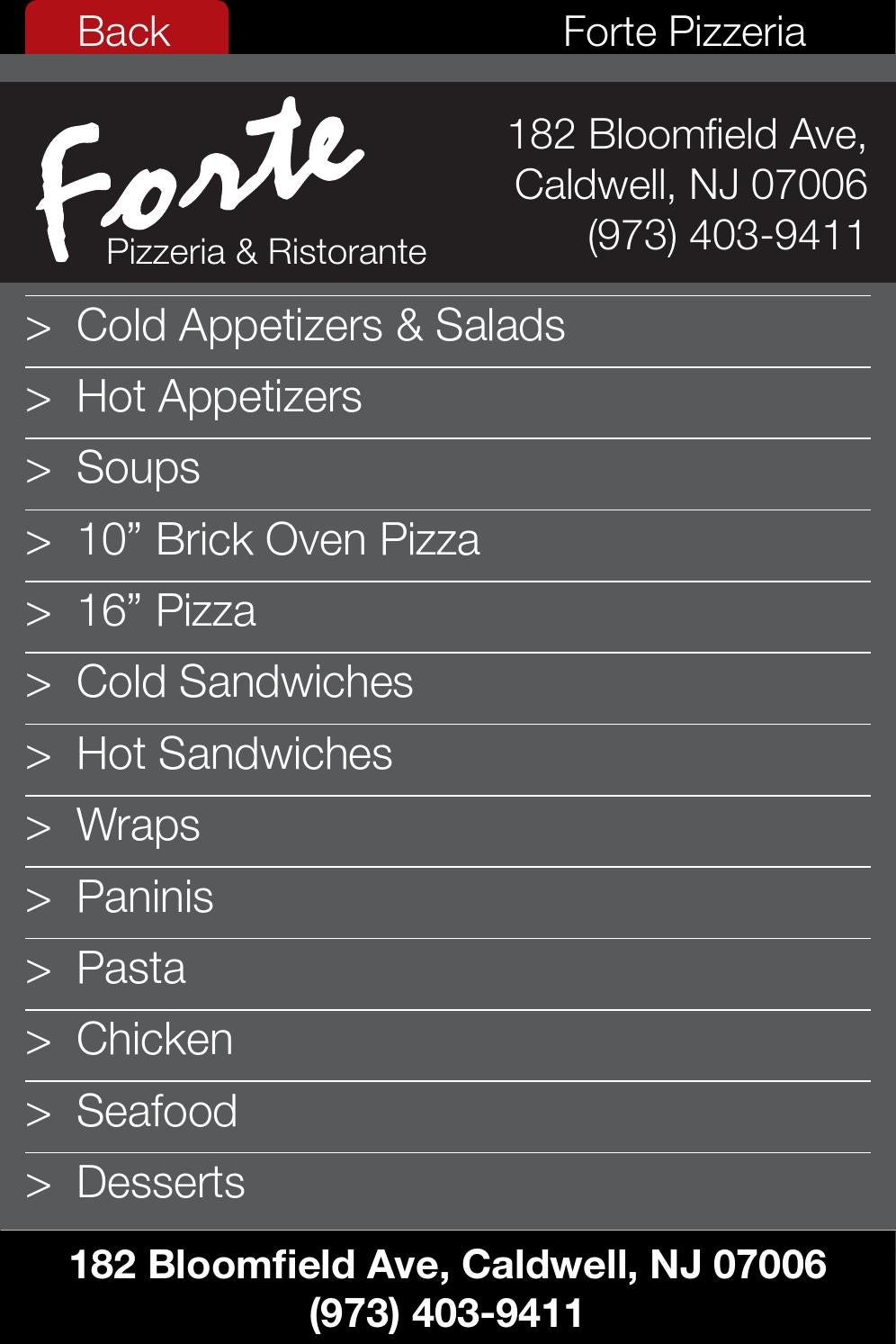 Forte Pizzeria Menu by Vicinity Media Group - Issuu