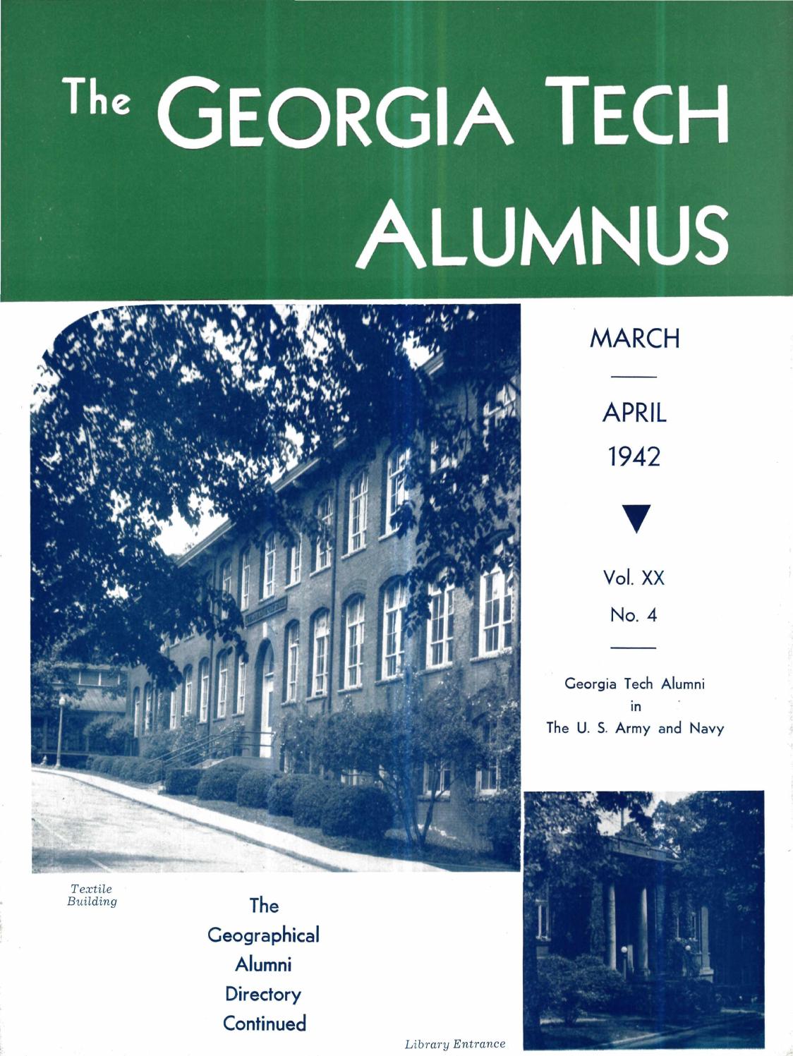 Georgia Tech Alumni Magazine Vol. 20, No. 04 1942 by Georgia Tech ...