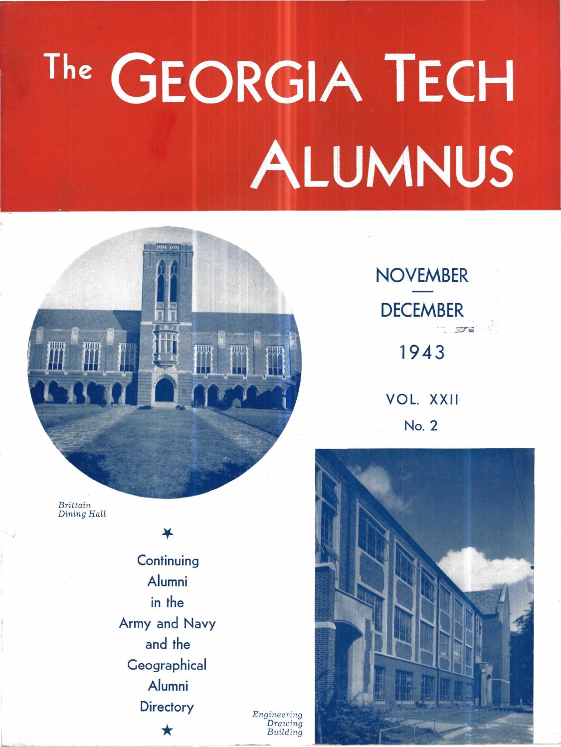 Georgia Tech Alumni Magazine Vol. 22, No. 02 1943 by Georgia Tech ...