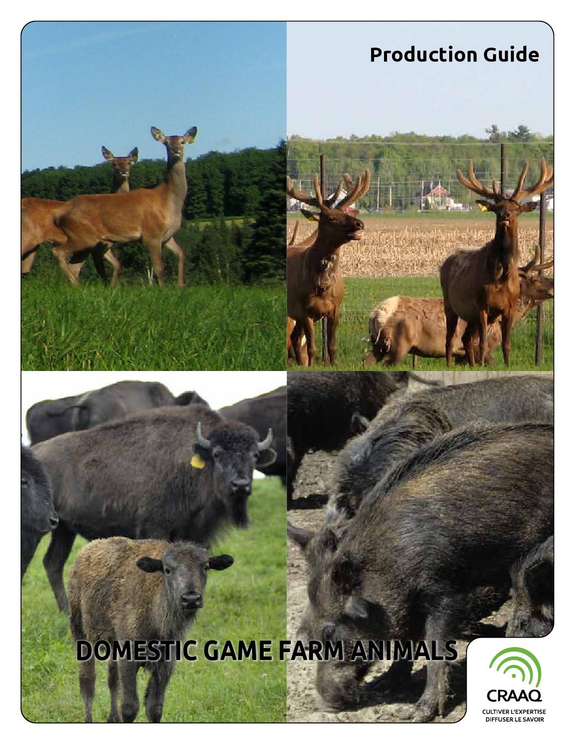 Domestic Game Farm Animals Production Guide by CRAAQ - Issuu