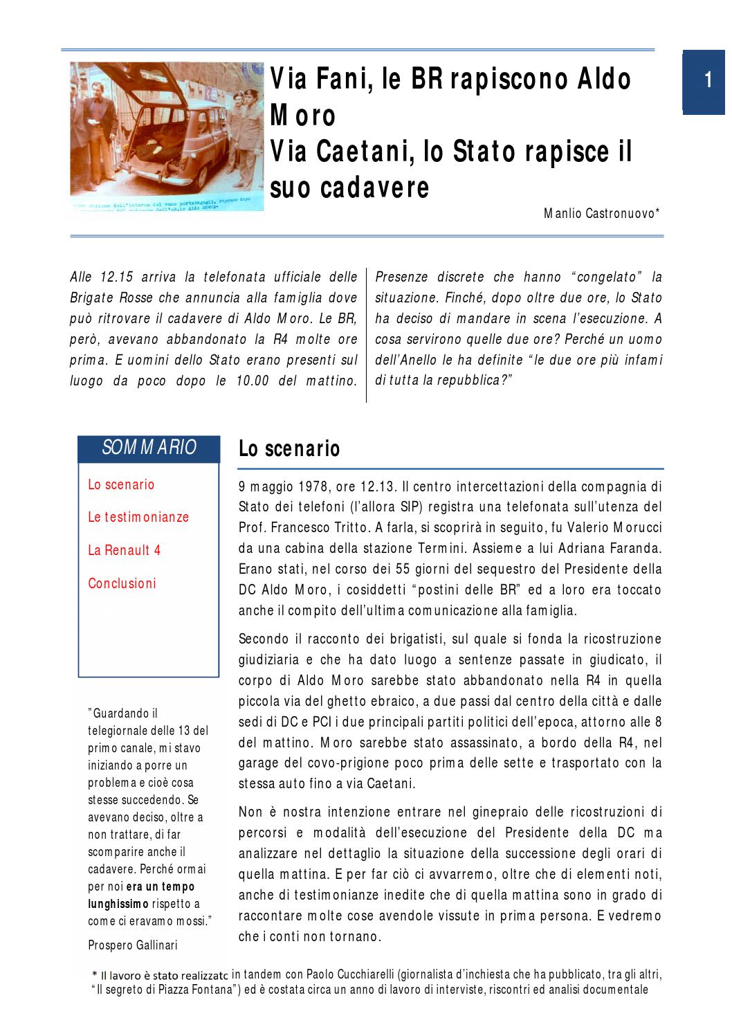 Moro: via caetani rapimento di cadavere by san ros - Issuu