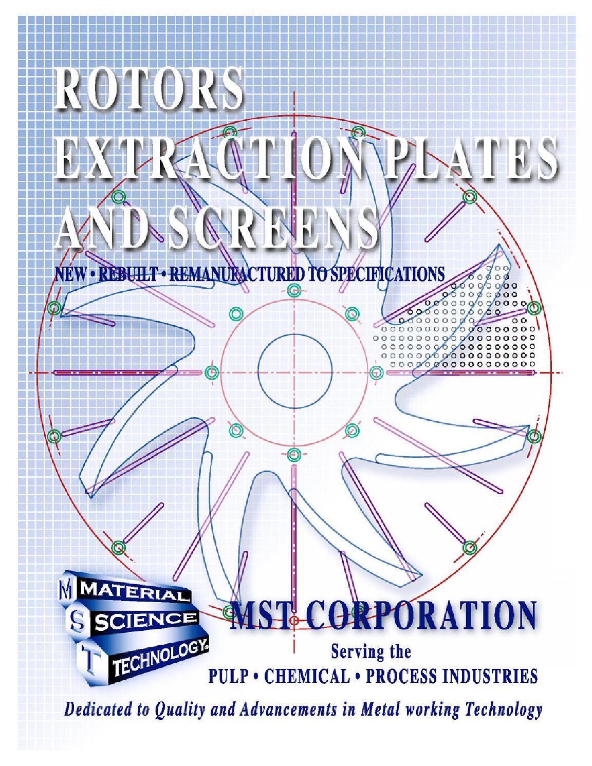 MST Rotors, Extraction Plates and Screens Catalog by MST Corporation ...