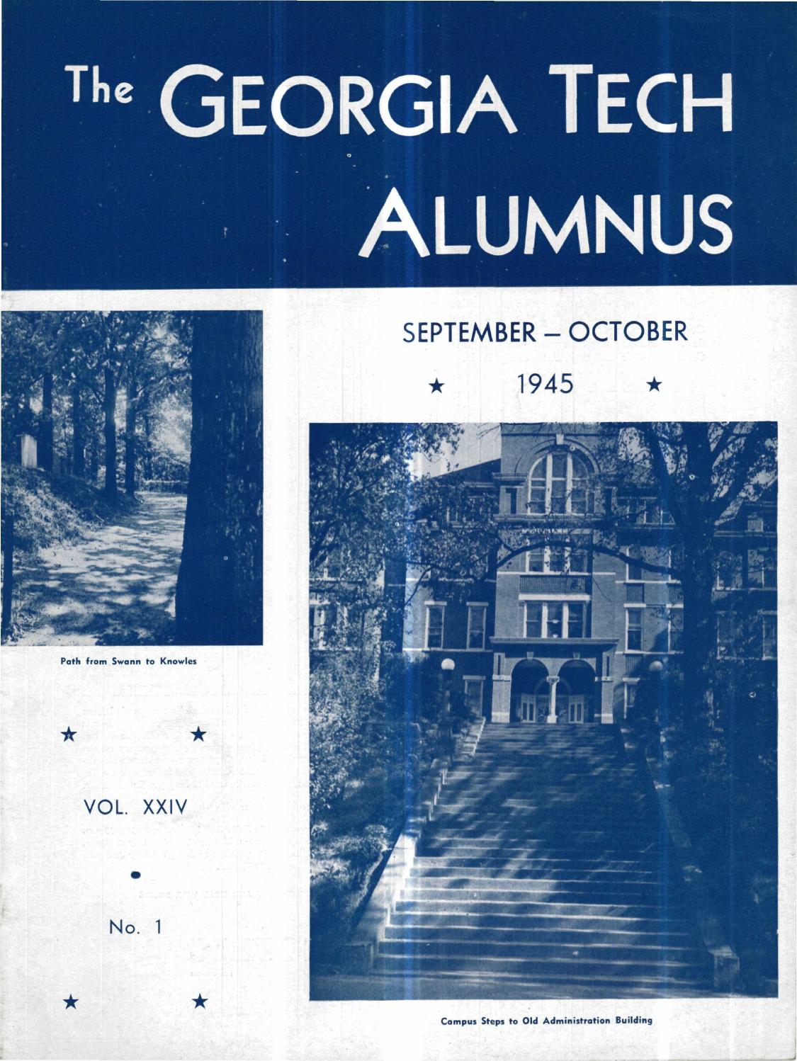 Georgia Tech Alumni Magazine Vol. 24, No. 01 1945 by Georgia Tech ...