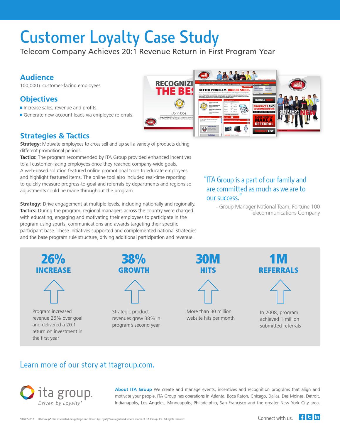 ITA Group Case Study - Telecommunications Referral Incentive 36.1 by ...