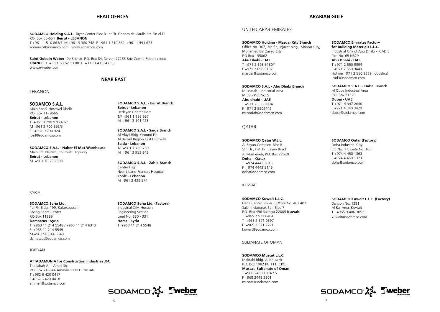 Sodamco Weber Product catalogue 2012 by Weber - Issuu