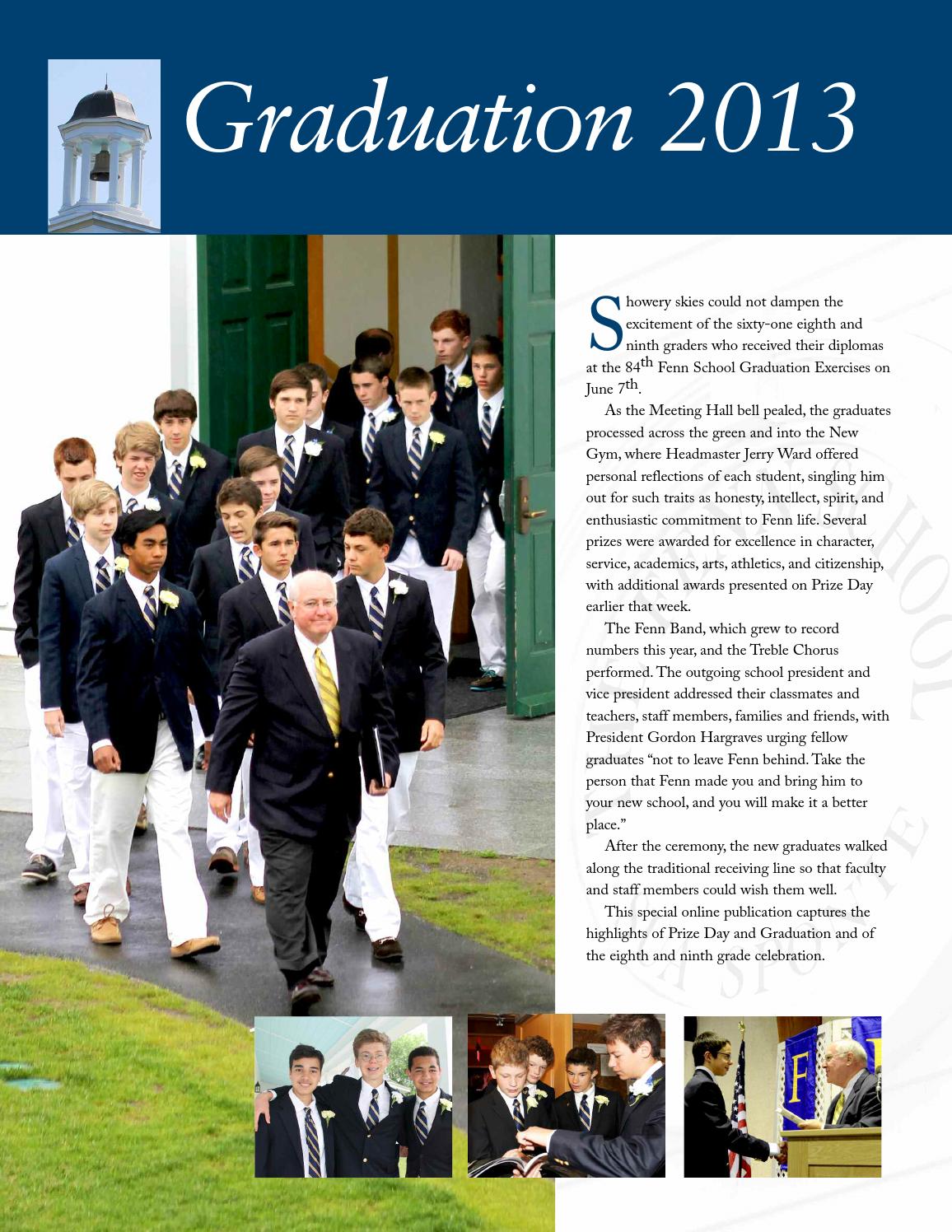 Fenn 2013 Graduation by The Fenn School - Issuu