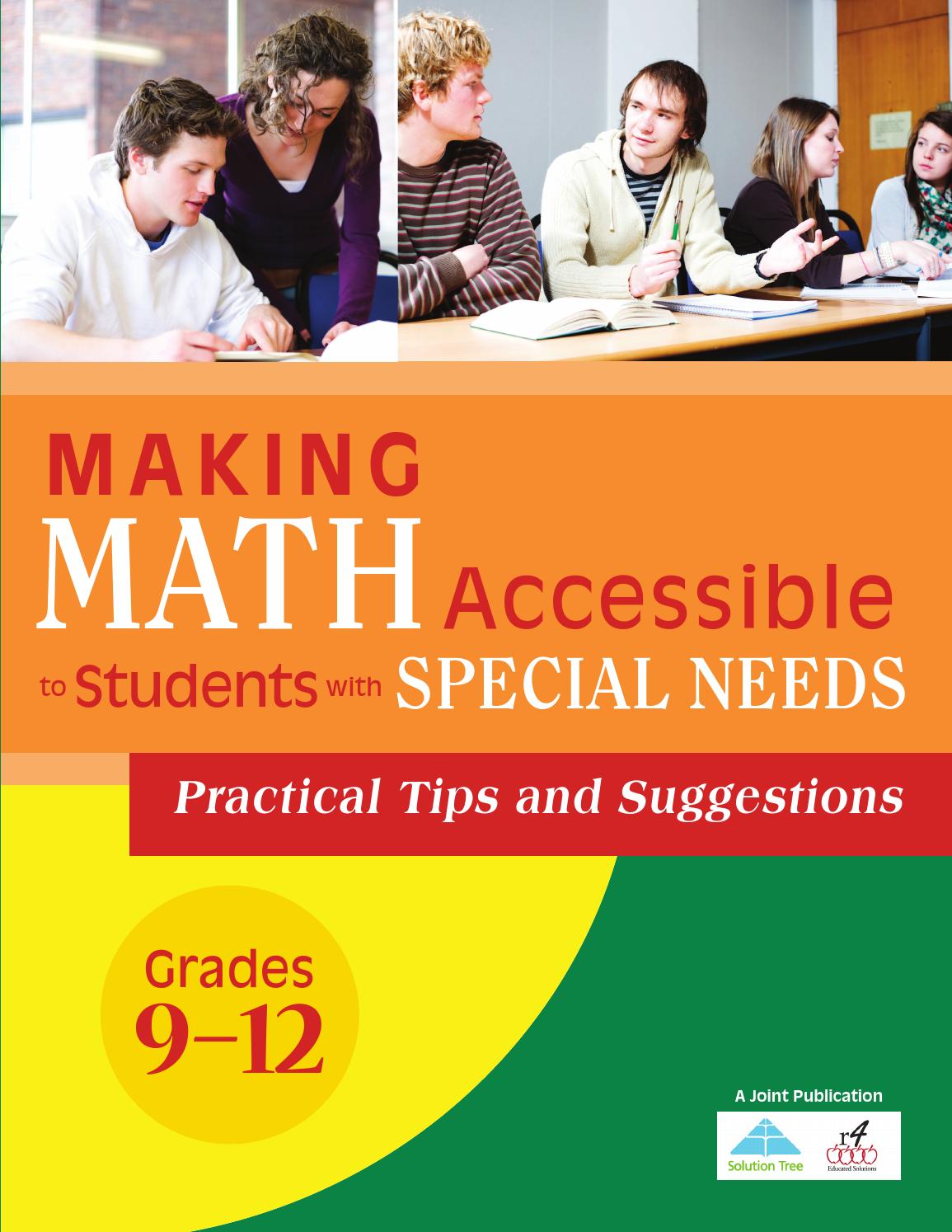 Making Math Accessible to Students with Special Needs, Grades 9-12 by ...