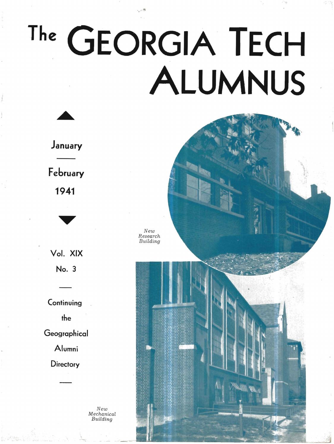 Georgia Tech Alumni Magazine Vol. 19, No. 03 1941 by Georgia Tech ...