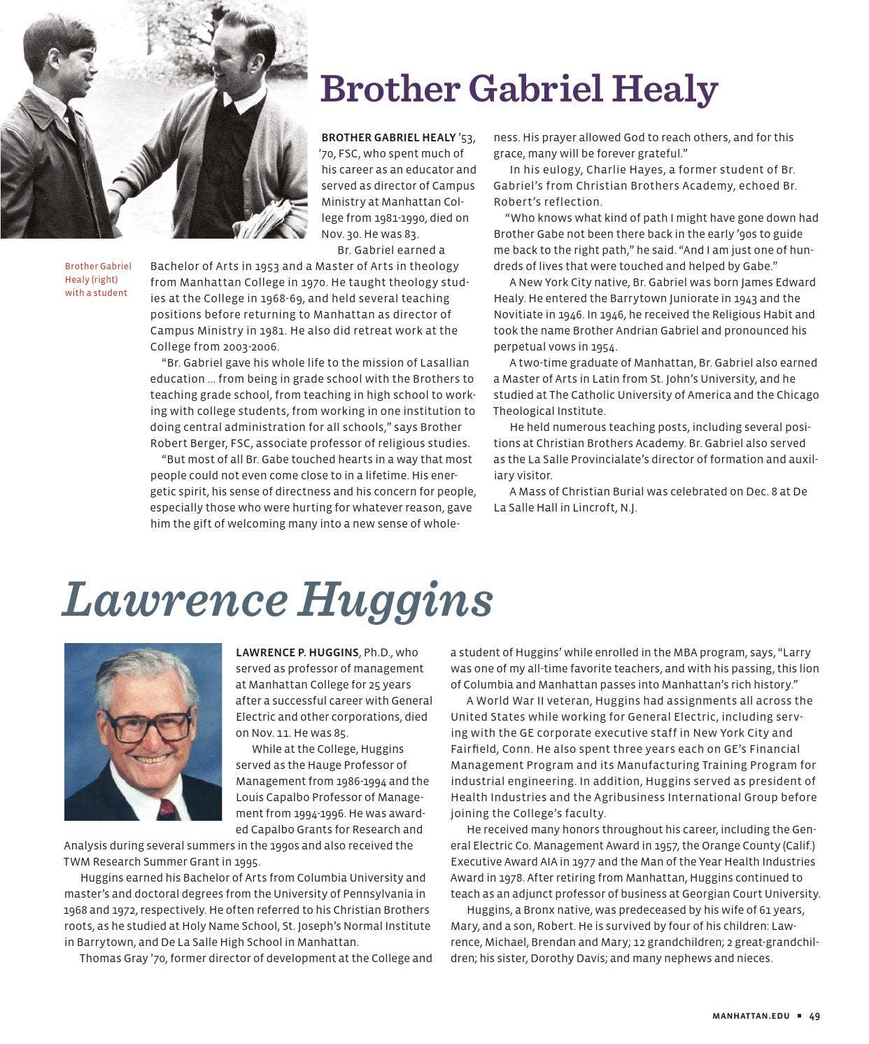 Manhattan College Alumni Magazine Spring 2013 By Manhattan University