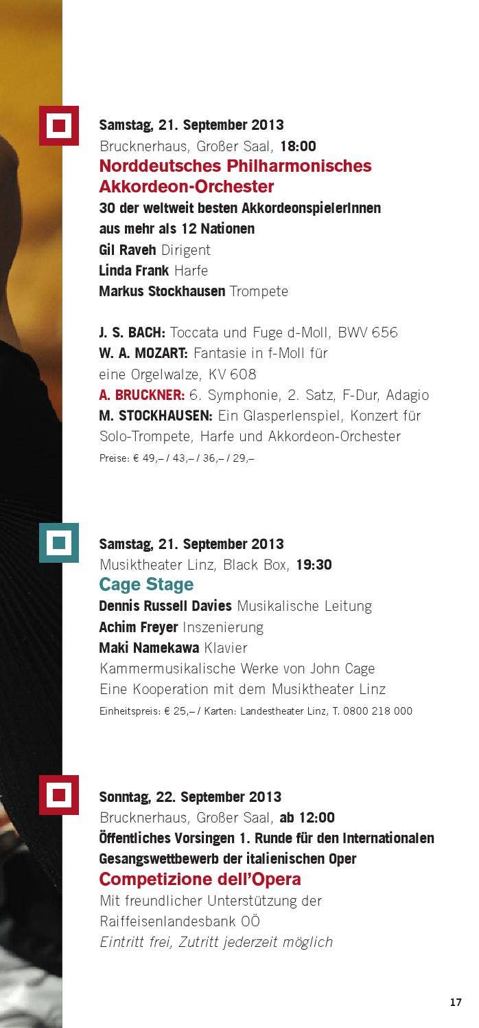 Brucknerfest Linz 2013 Programmheft by Brucknerhaus Linz - Issuu