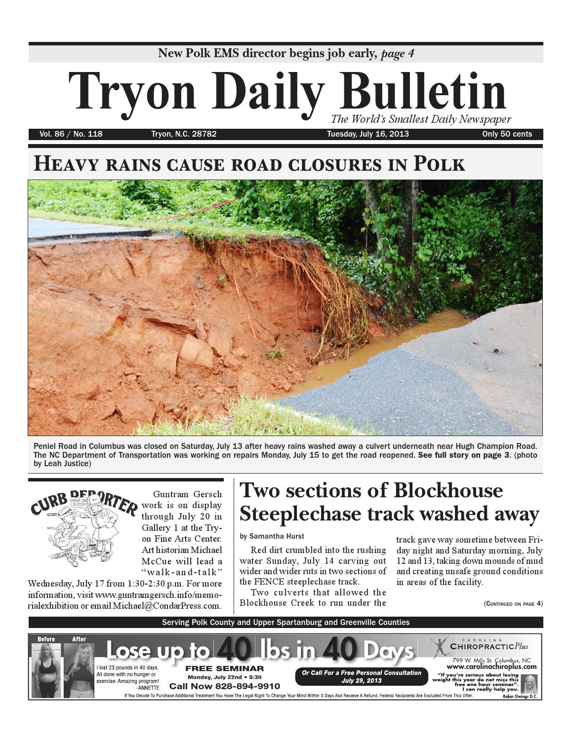 20130716 by Tryon Daily Bulletin - Issuu