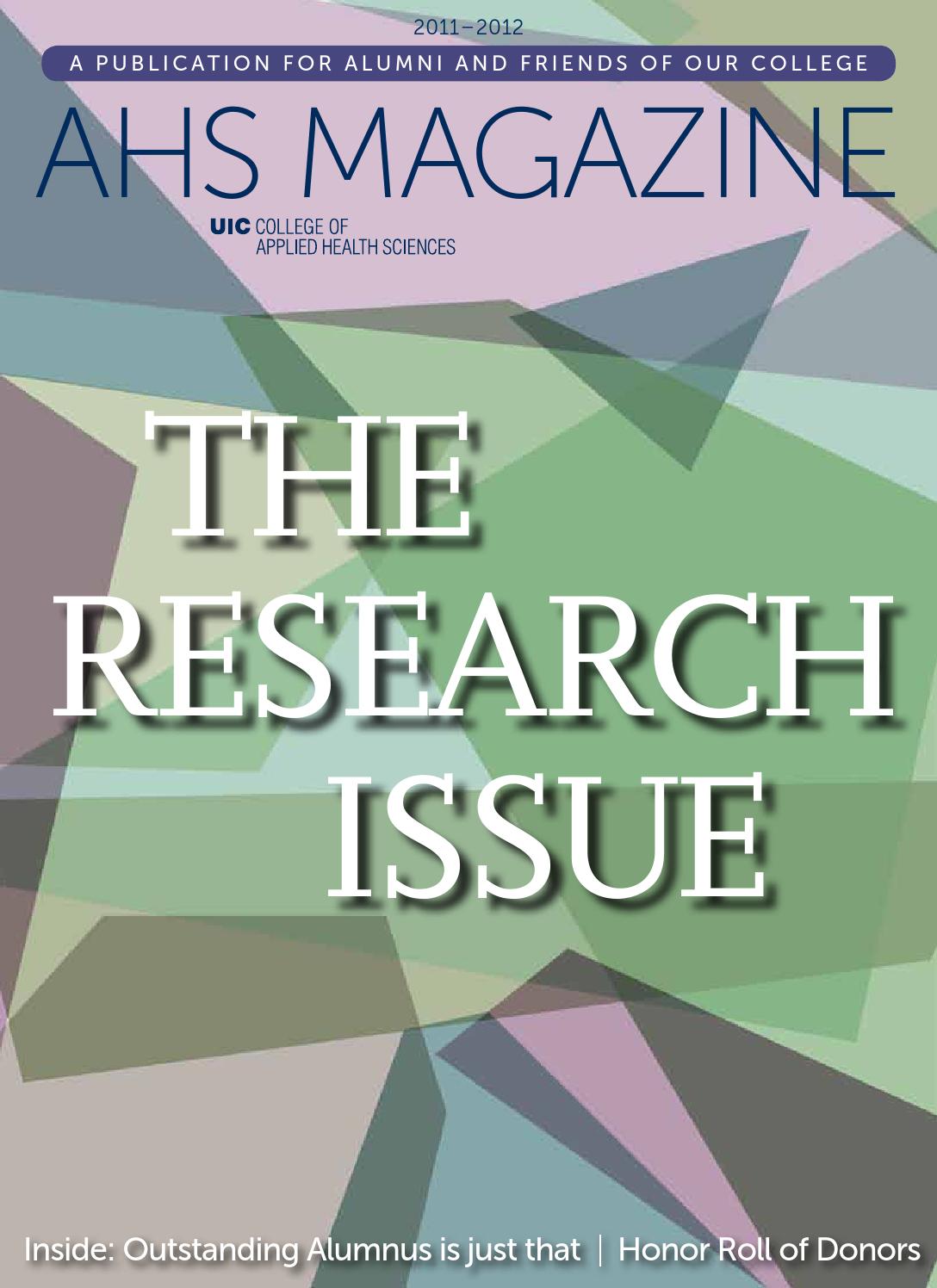 AHS Magazine 2011-12 by UIC College of Applied Health Sciences - Issuu
