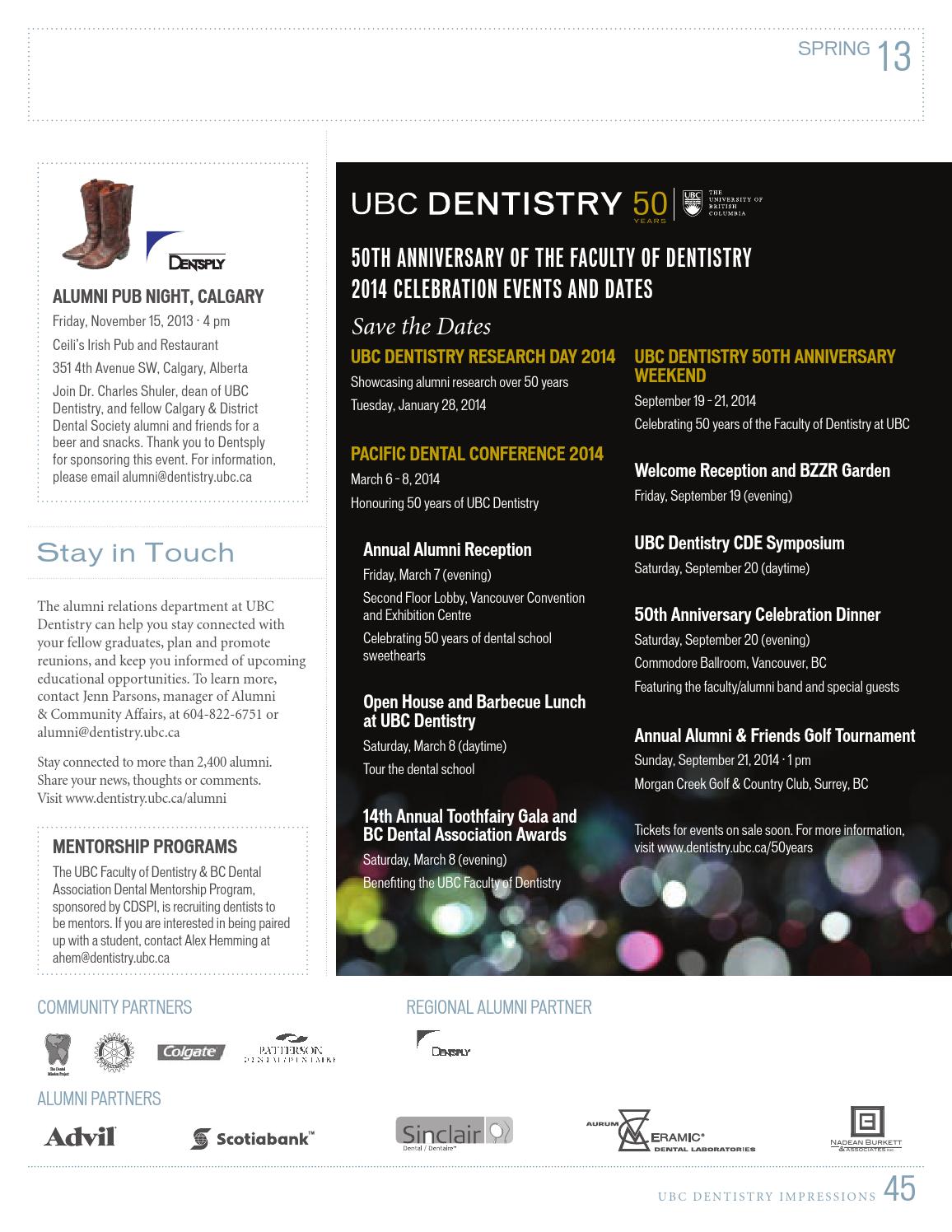 UBC Dentistry Impressions | spring 2013 by Faculty of Dentistry ...
