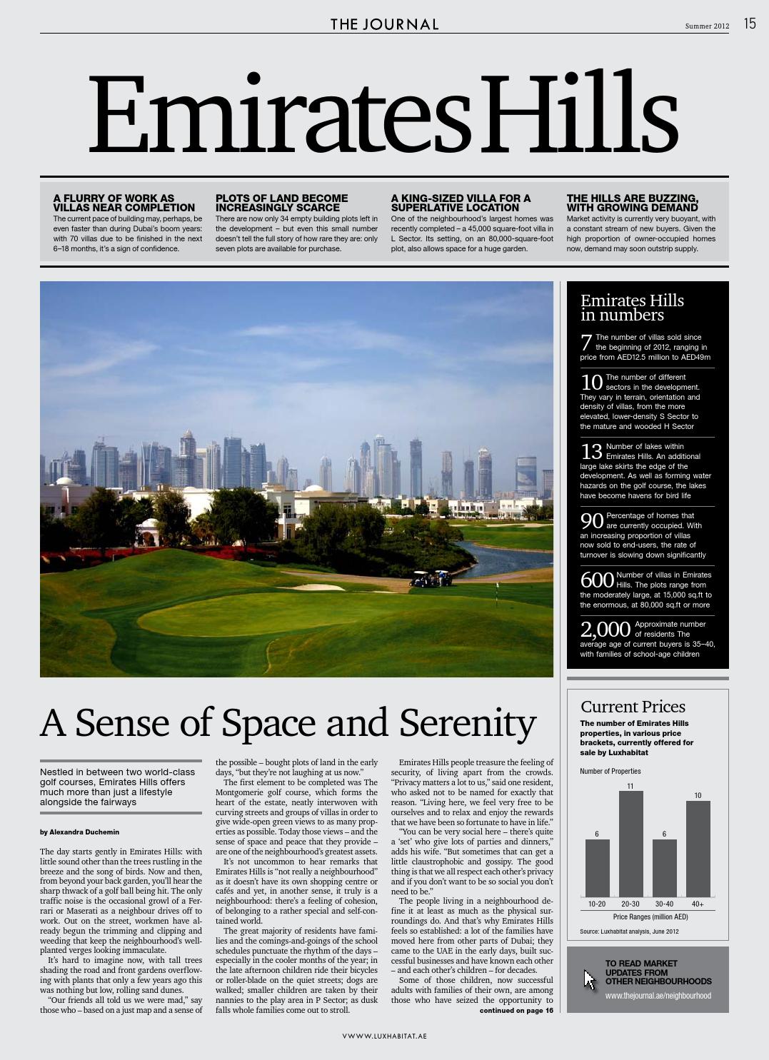 Emirates Hills - The Journal local edition - Summer 2012 by LUXHABITAT ...