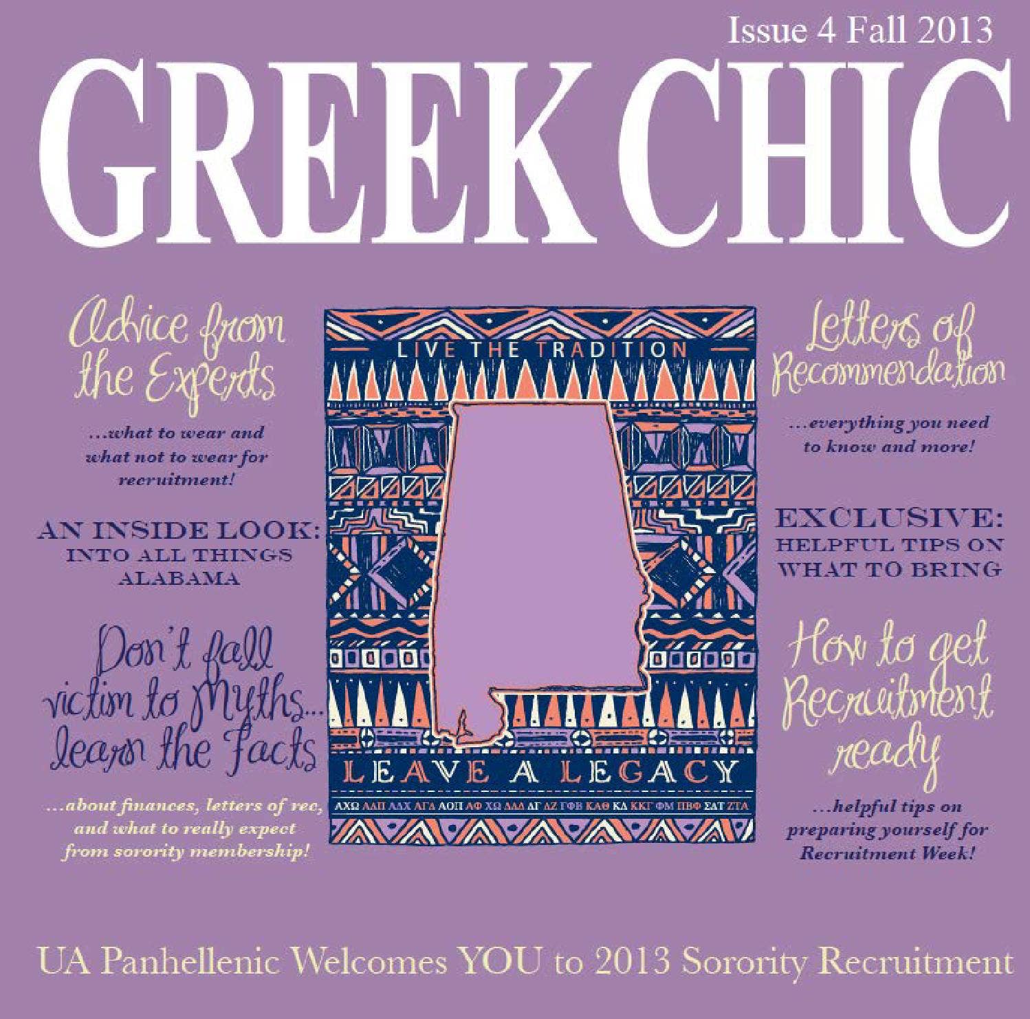 University of Alabama Greek Chic 2013 by Alabama Panhellenic ...