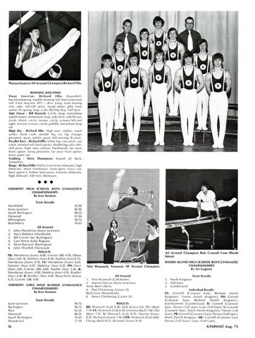 Gymnast Magazine - August 1975 by USA Gymnastics - Issuu