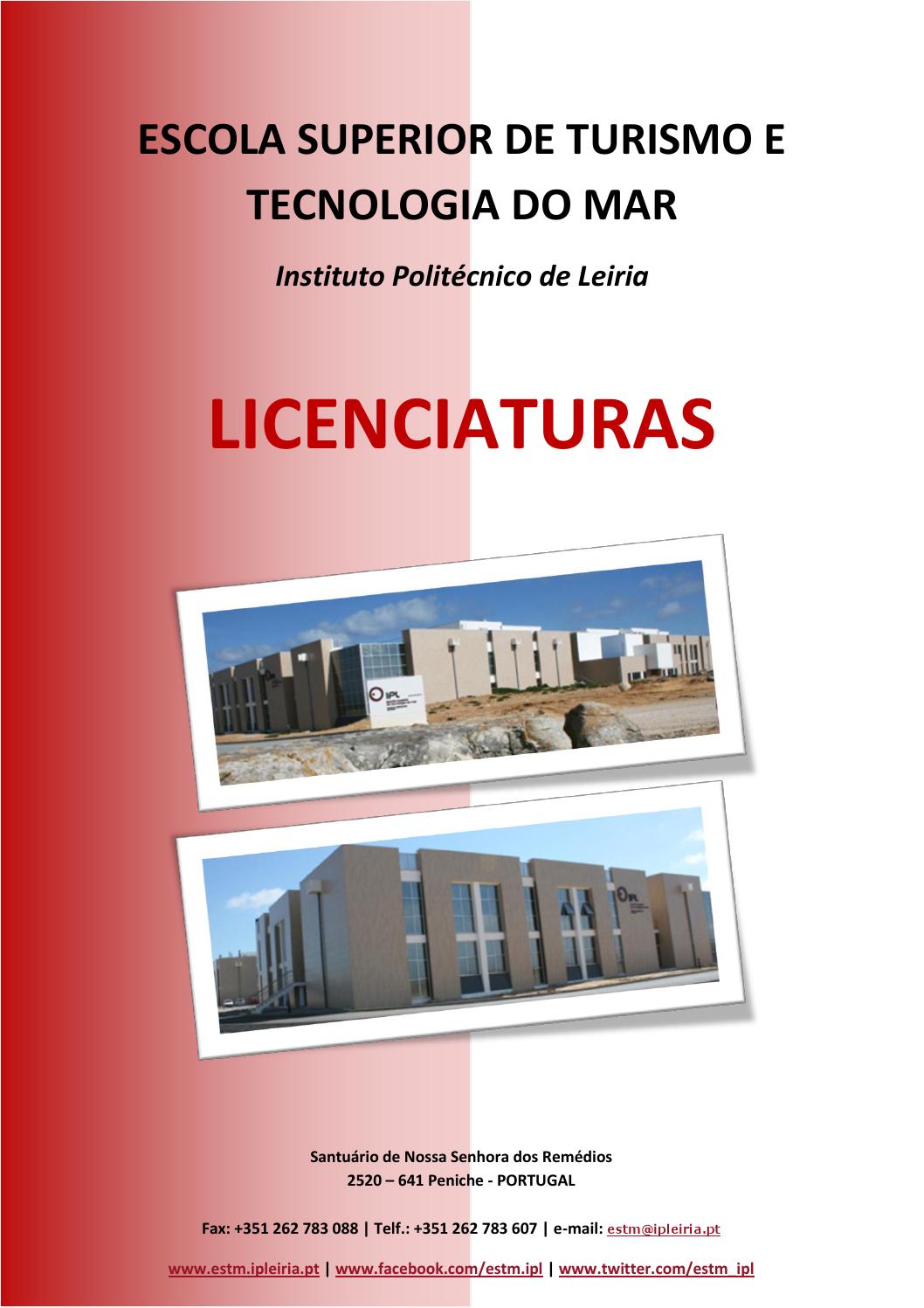 Licenciaturas by Escola Superior de Turismo e Tecnologia do Mar - Issuu