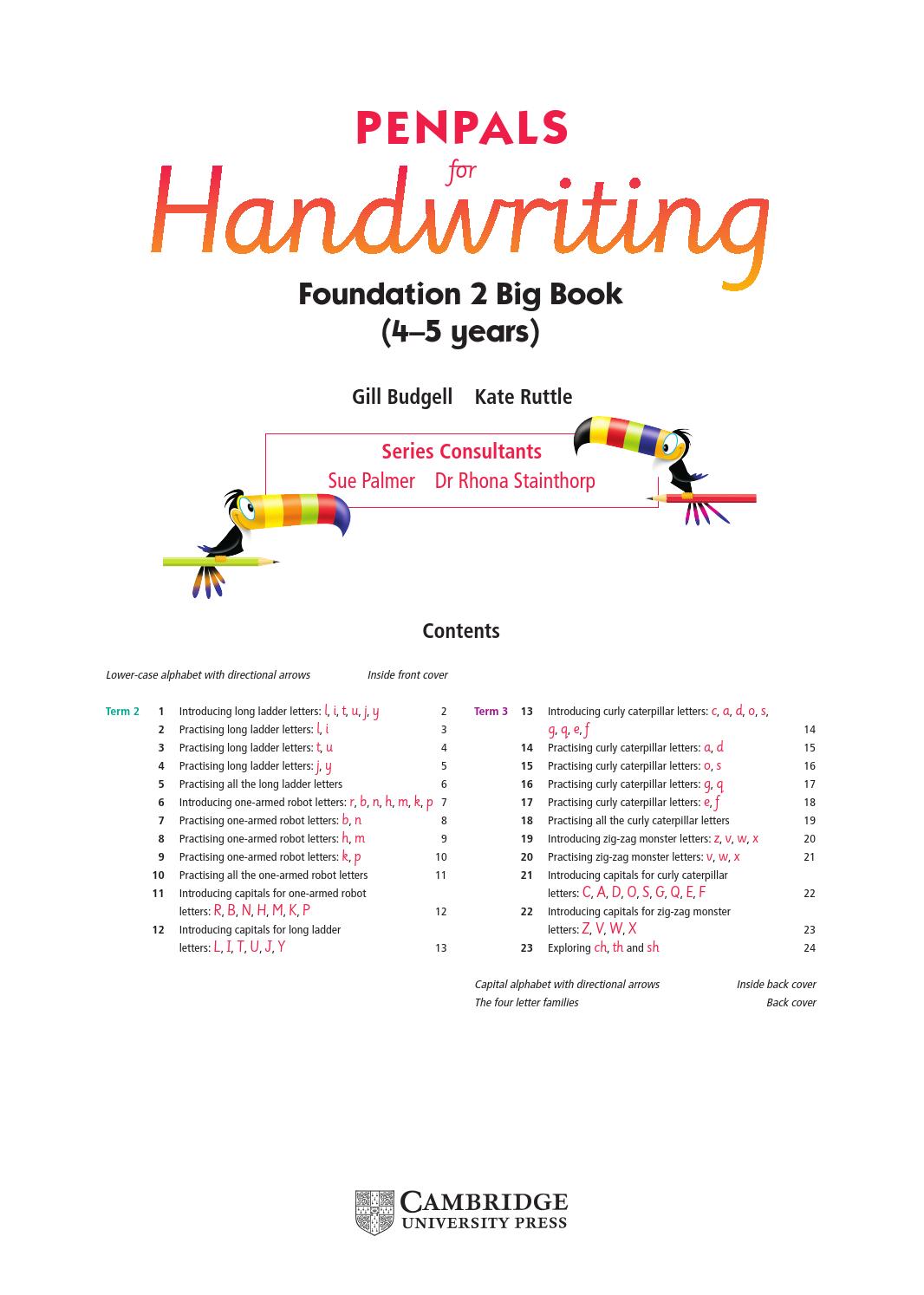 Penpals for Handwriting Foundation 2 Big Book by Cambridge University ...