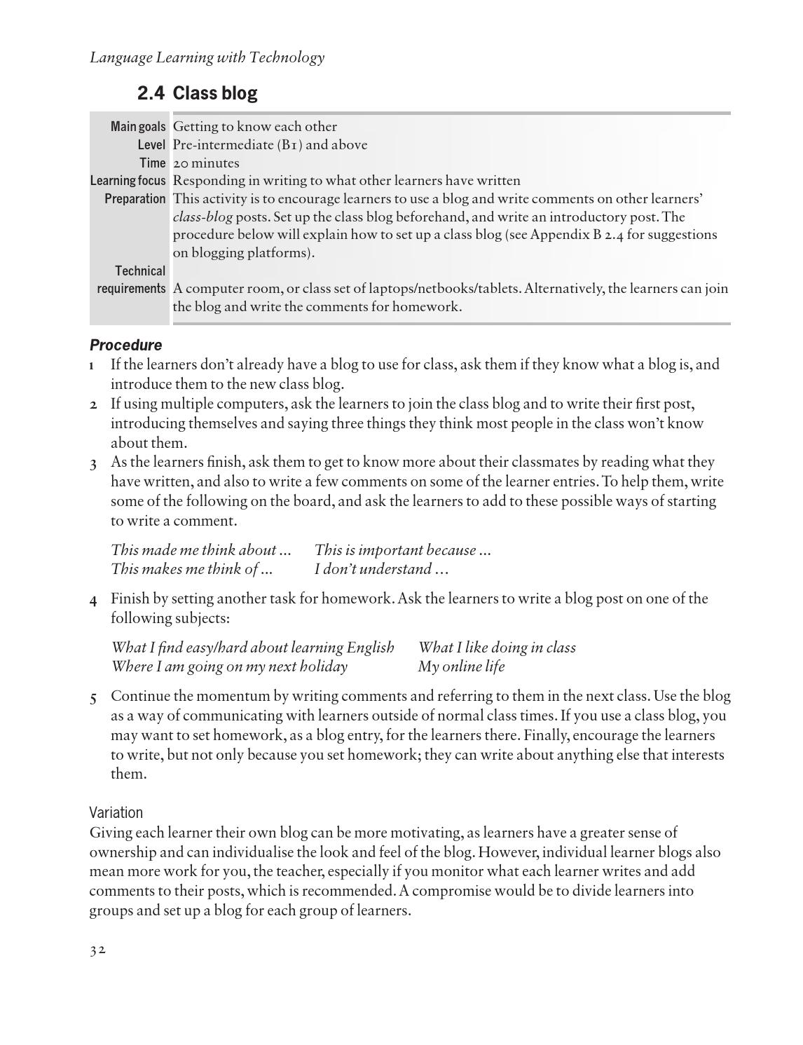 Language learning with technology - Class Blog by Cambridge English - Issuu