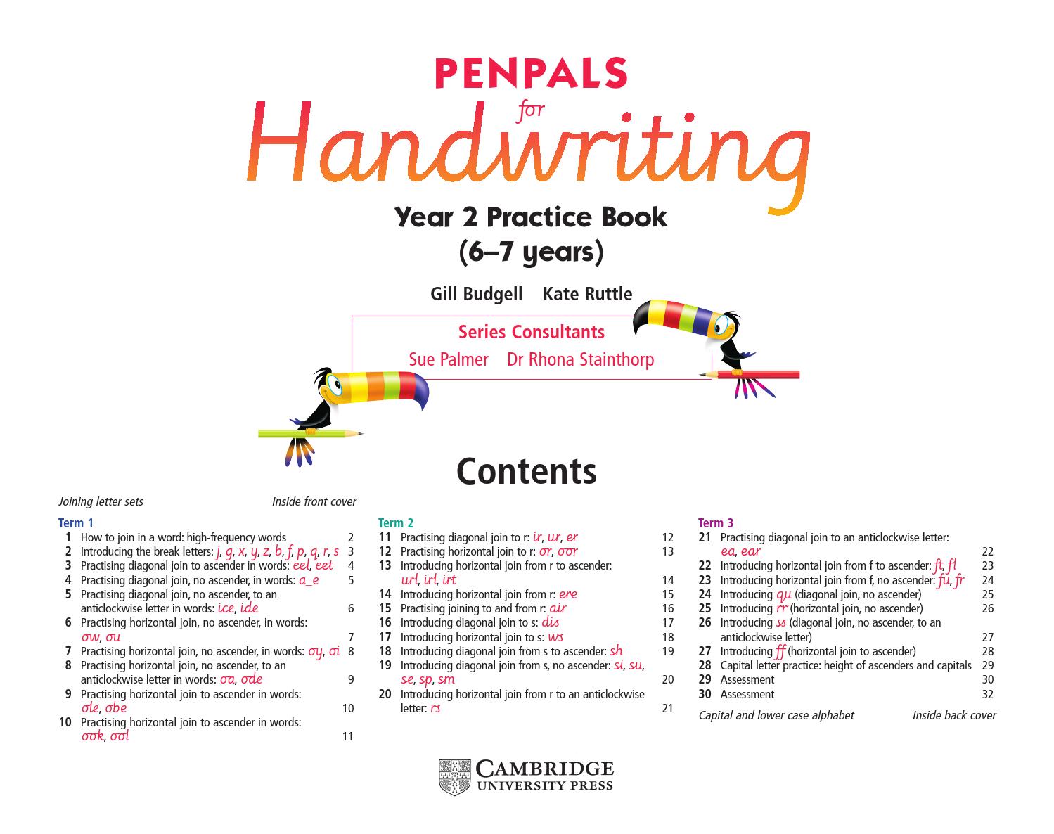 Penpals for Handwriting Year 2 Practice Book by Cambridge University ...