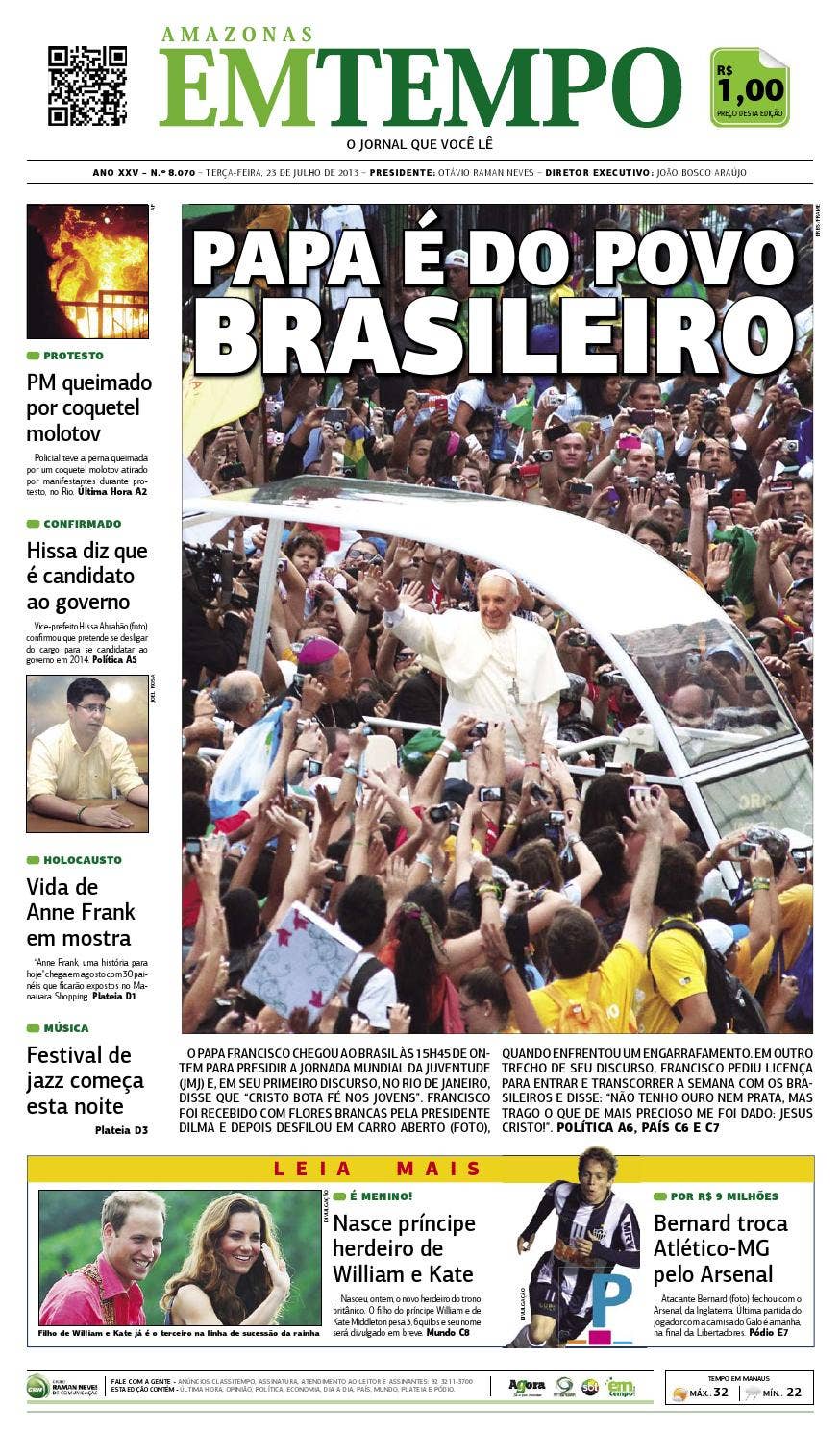 EM TEMPO - 23 de julho de 2013 by Amazonas Em Tempo - Issuu