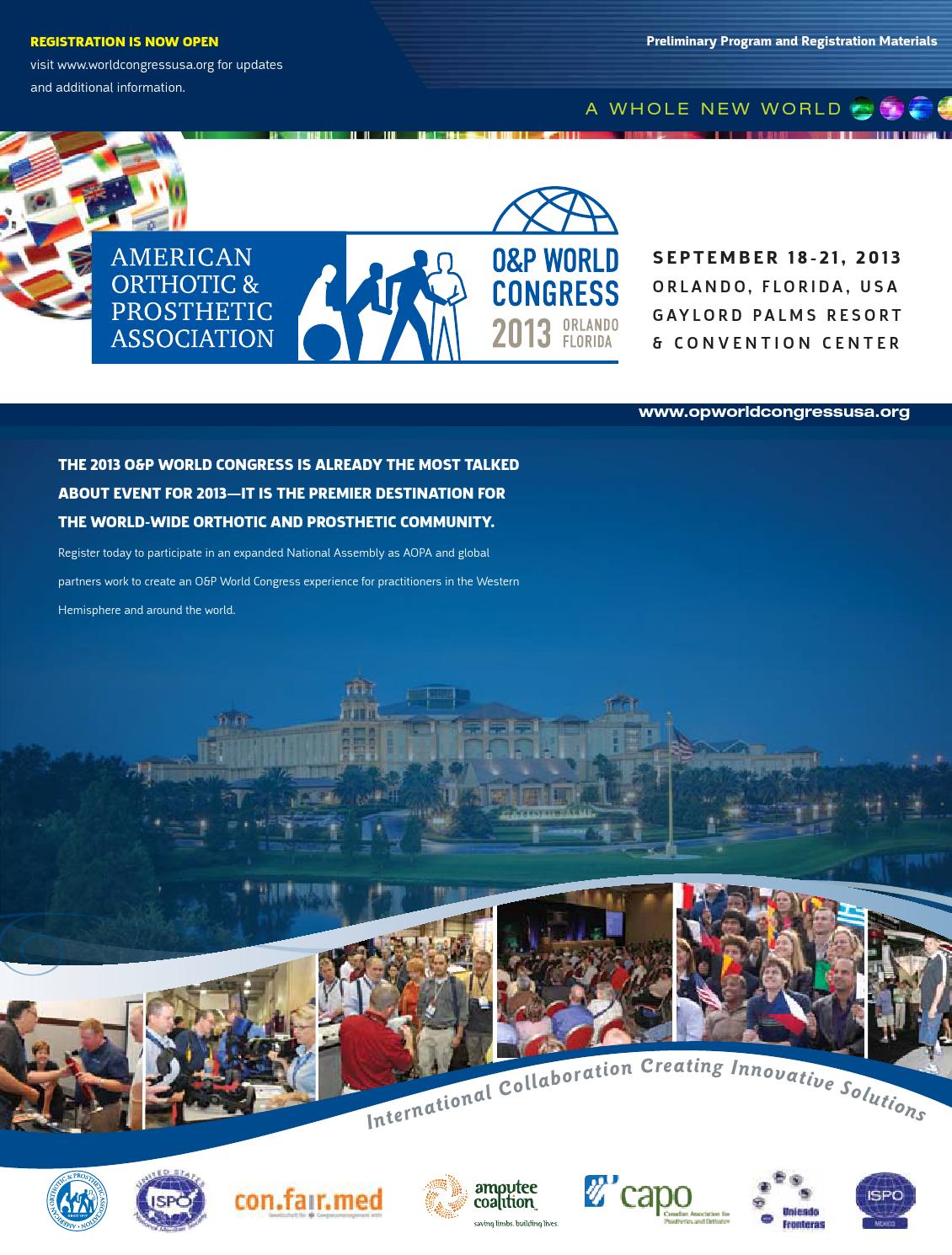 2013 O&P World Congress Preliminary Program by AOPA - Issuu