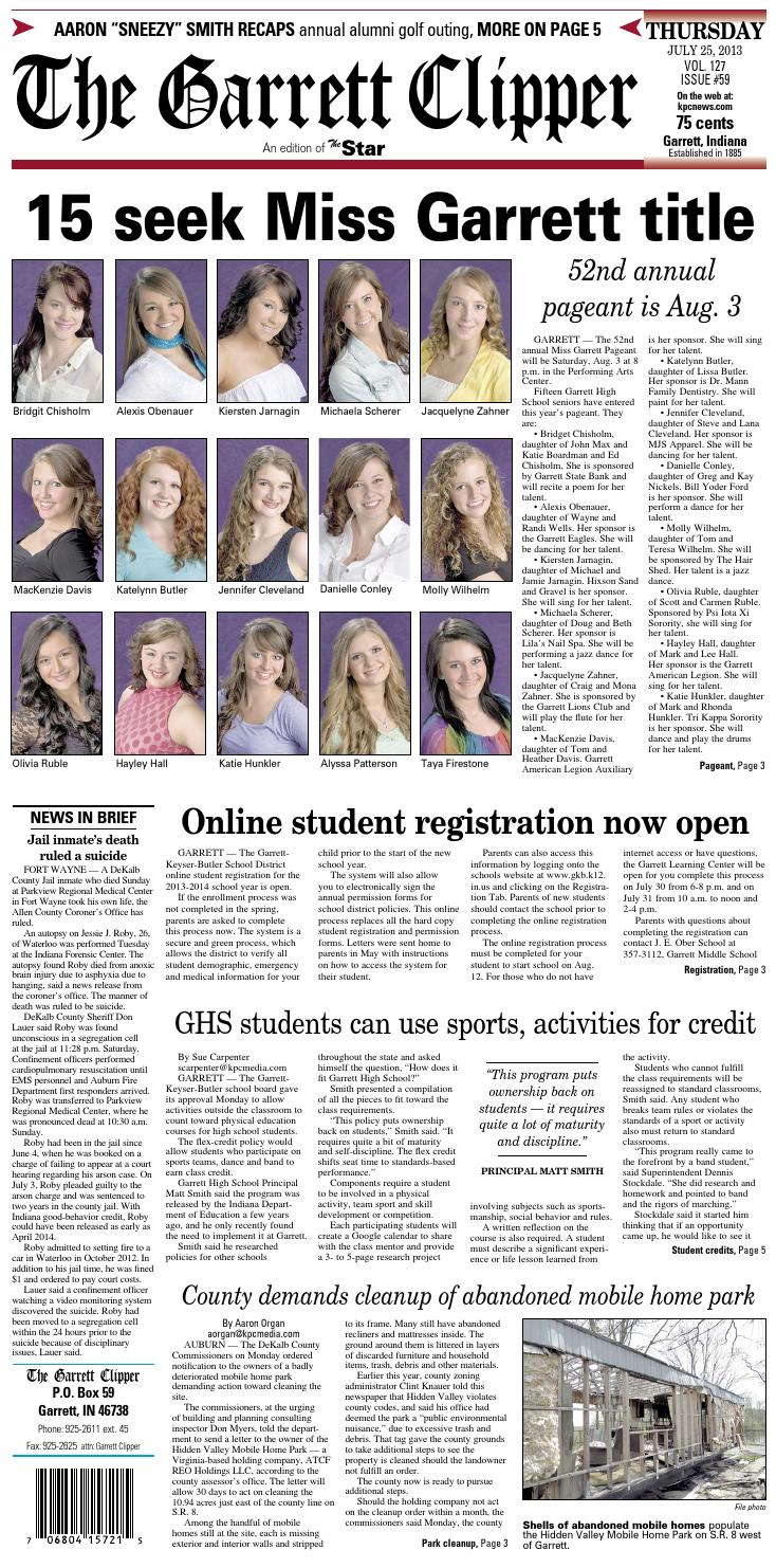 The Garrett Clipper - July 25, 2013 by KPC Media Group - Issuu