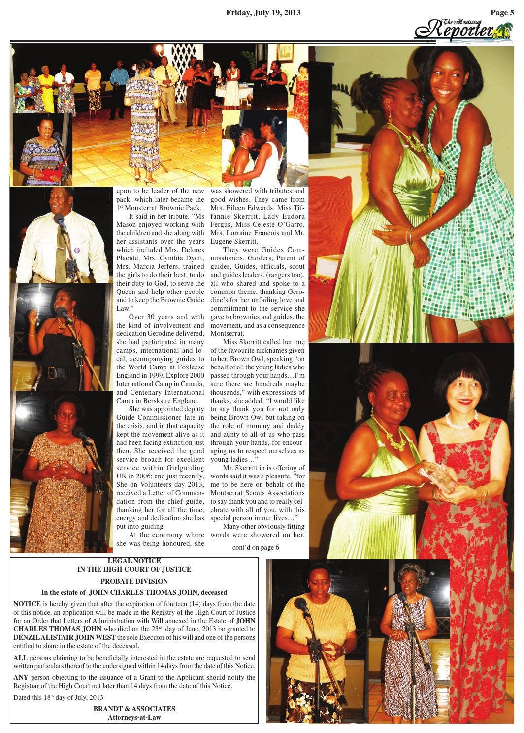 The Montserrat Reporter- 19 July, 2013 by The Montserrat Reporter - Issuu