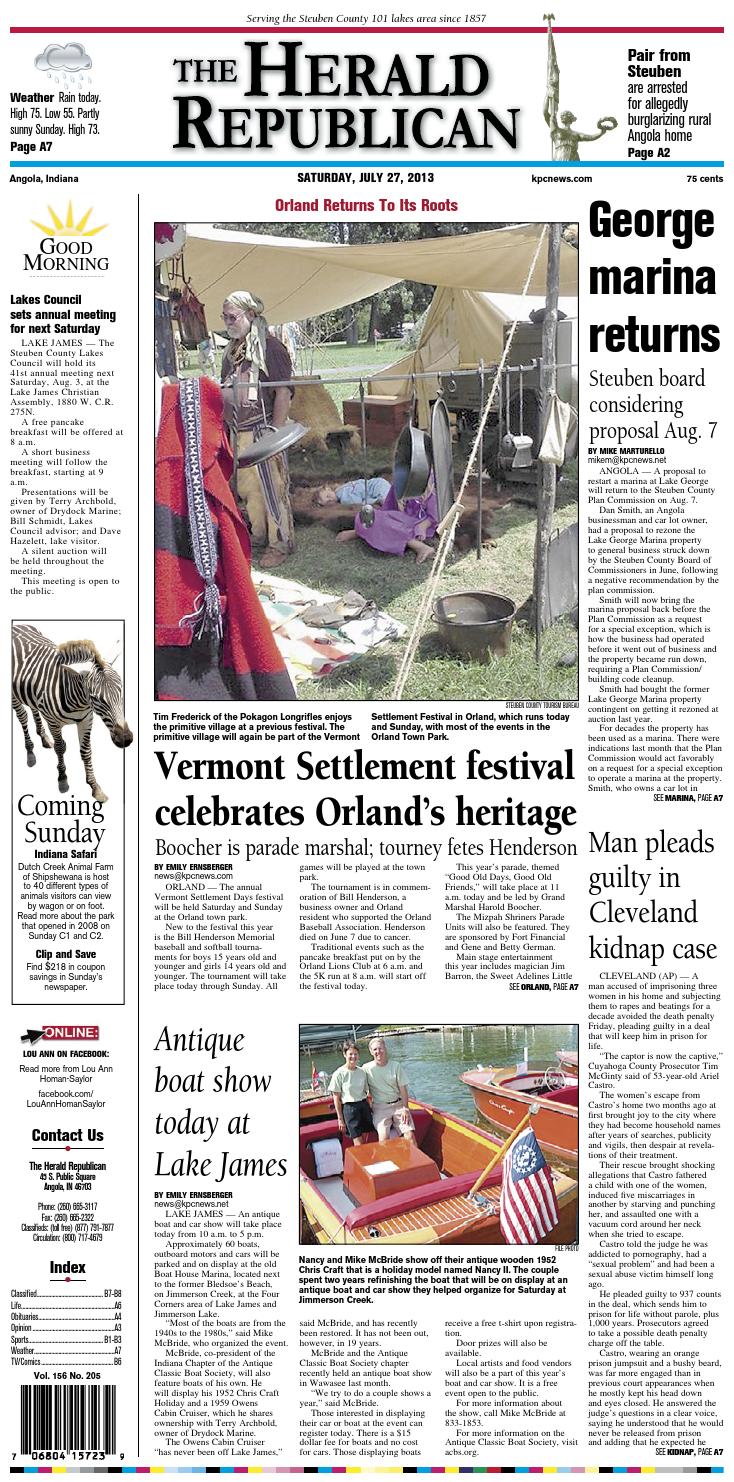 The Herald Republican – July 27, 2013 by KPC Media Group - Issuu
