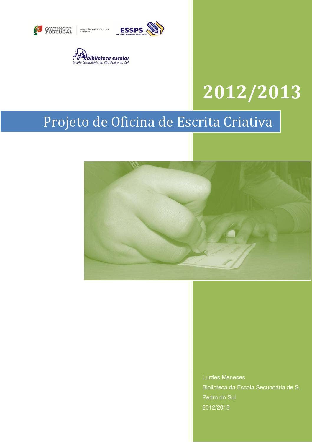Projeto oficina de escrita criativa by Biblioteca ESSPS - Issuu