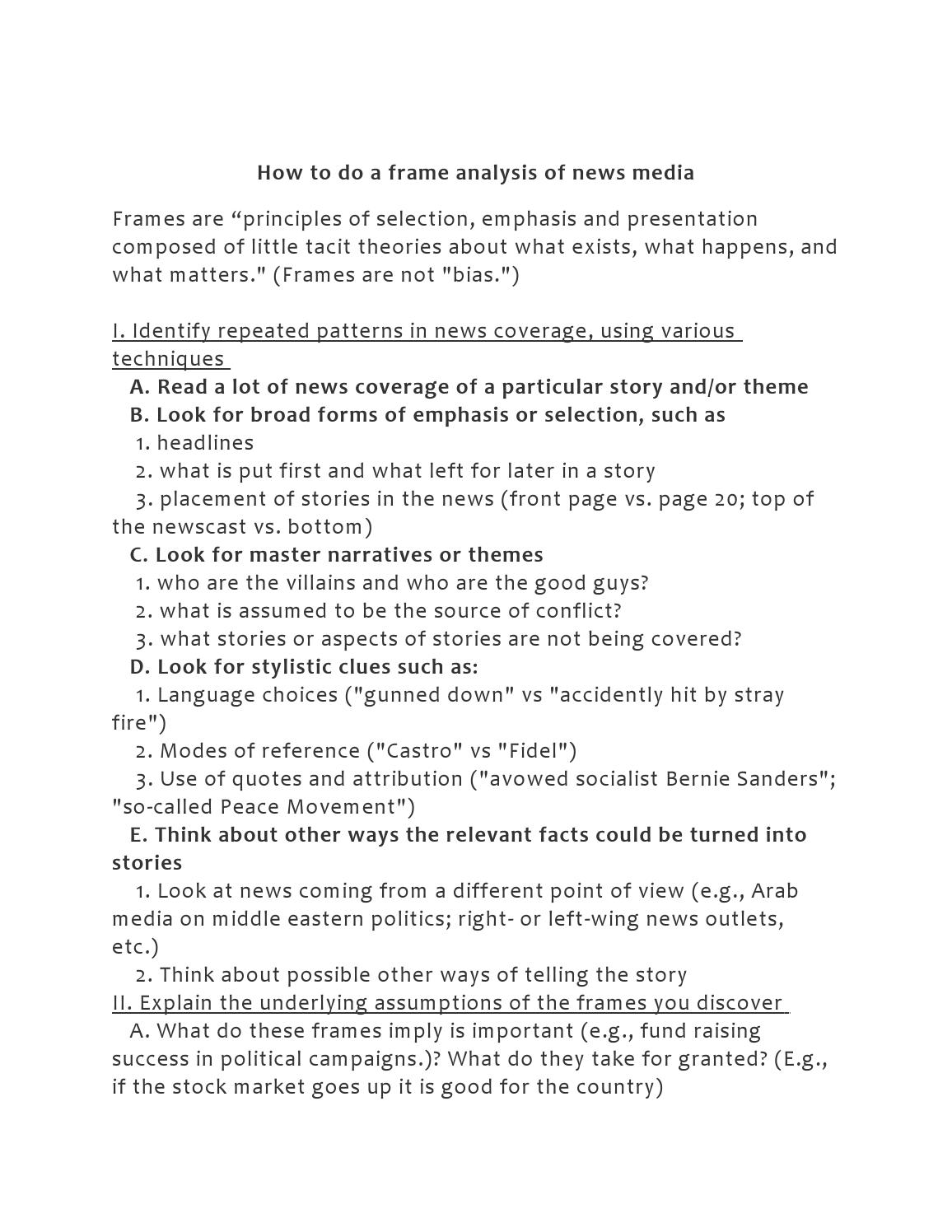 How to do a frame analysis of news media by Ariful Islam Mithu - Issuu