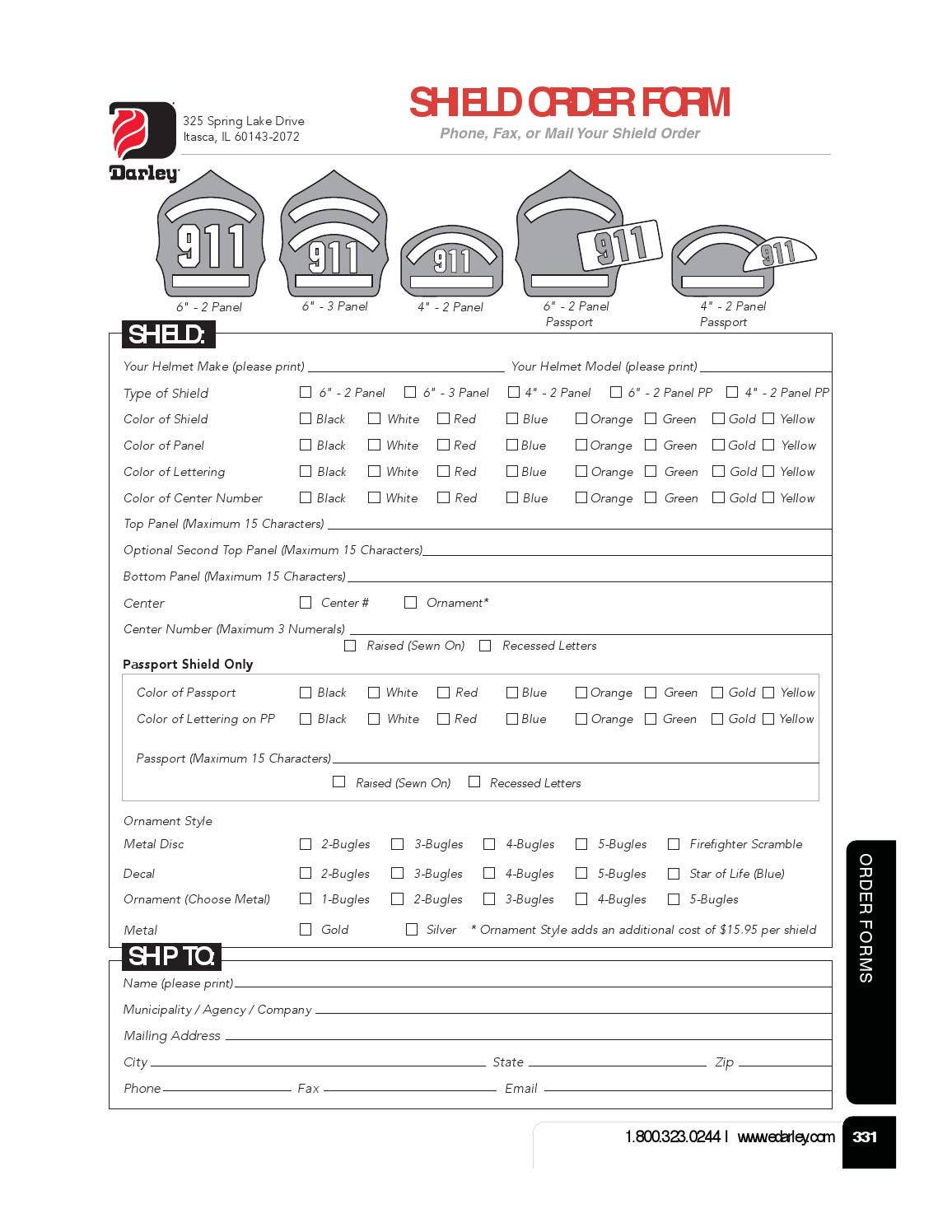Shield order form by Darley - Issuu